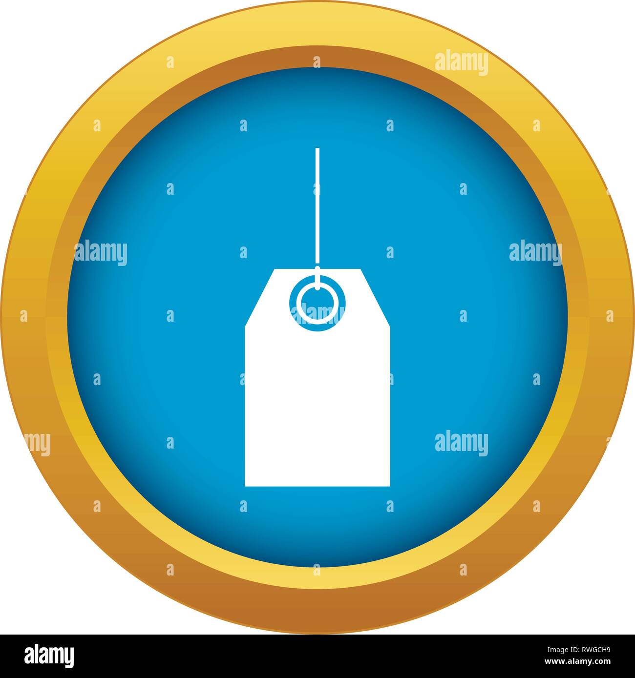 Black tag icon blue vector isolated Stock Vector Image & Art - Alamy