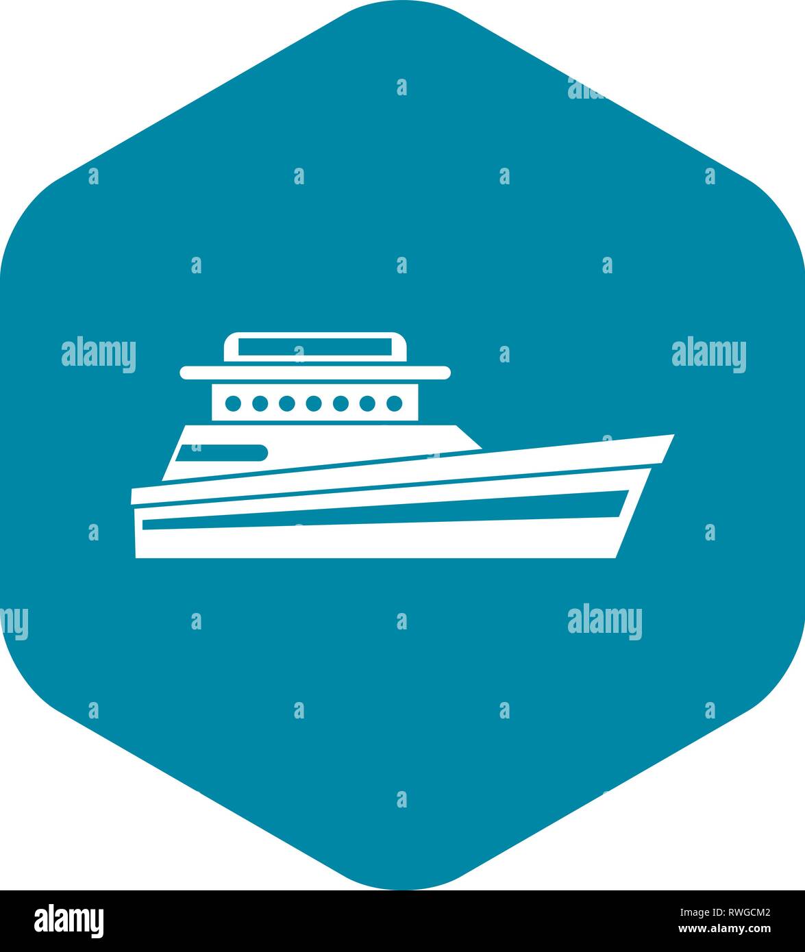 Great powerboat icon, simple style Stock Vector Image & Art - Alamy
