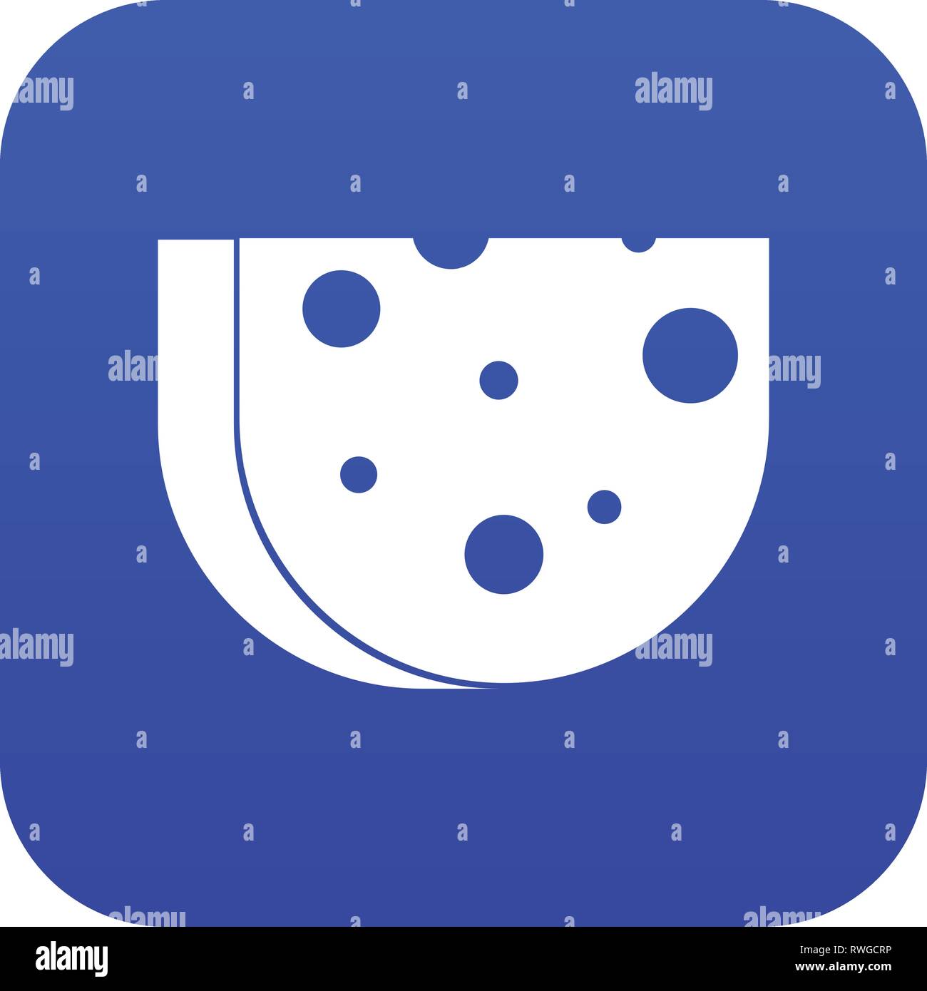 Piece of Swiss cheese icon digital blue Stock Vector Image & Art - Alamy