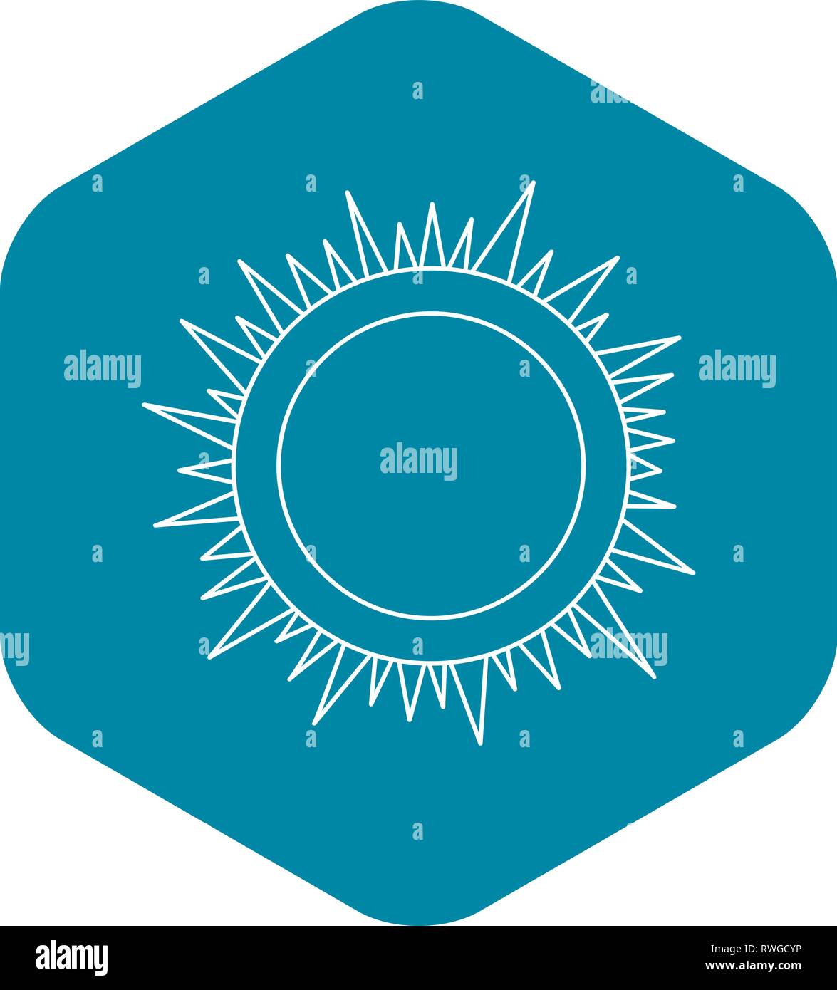 Sun icon, outline style Stock Vector Image & Art - Alamy