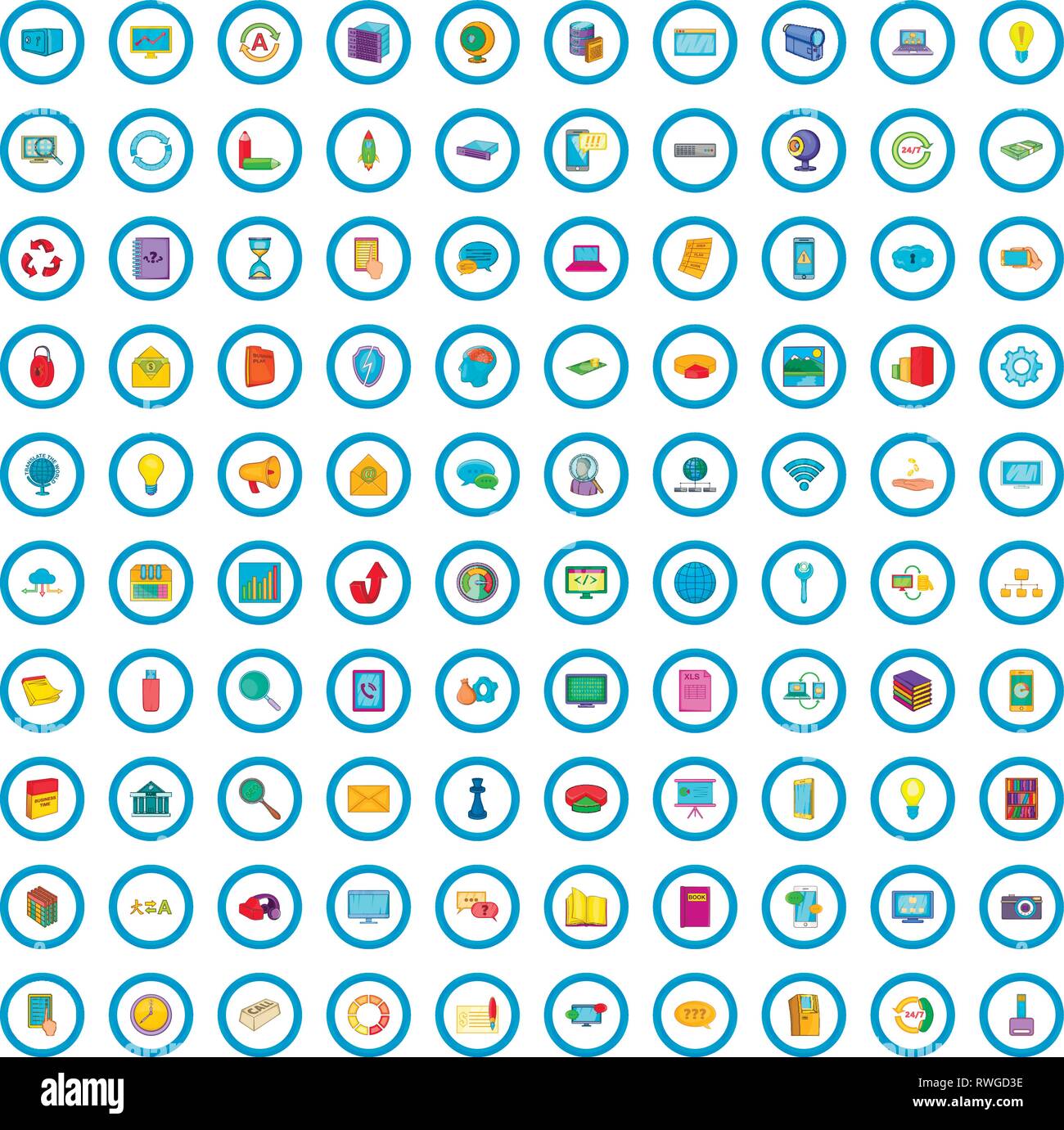 100 database icons set, cartoon style Stock Vector Image & Art - Alamy