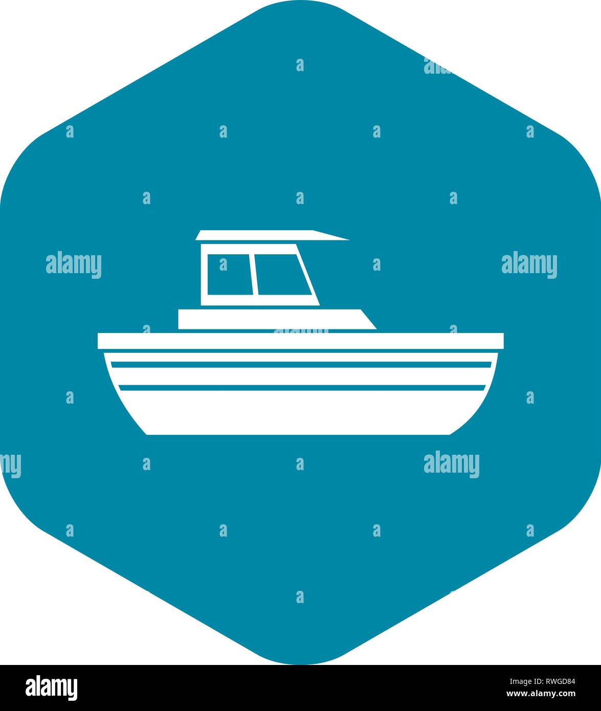 Motor boat icon, simple style Stock Vector Image & Art - Alamy