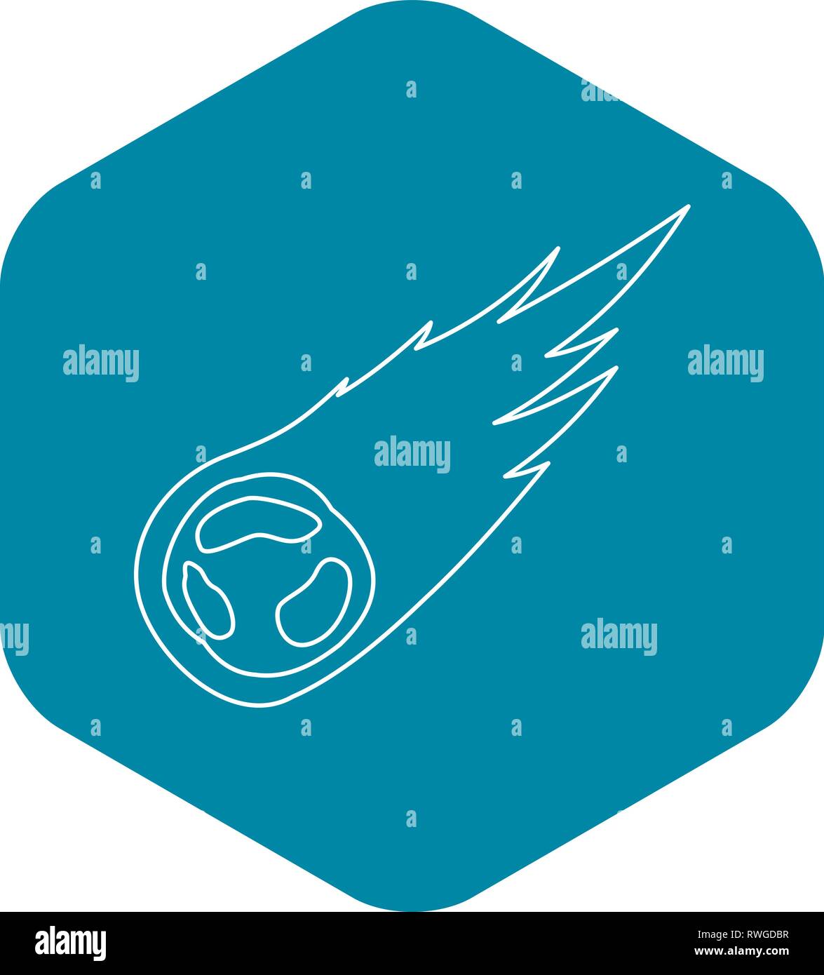 Falling meteor icon, outline style Stock Vector Image & Art - Alamy