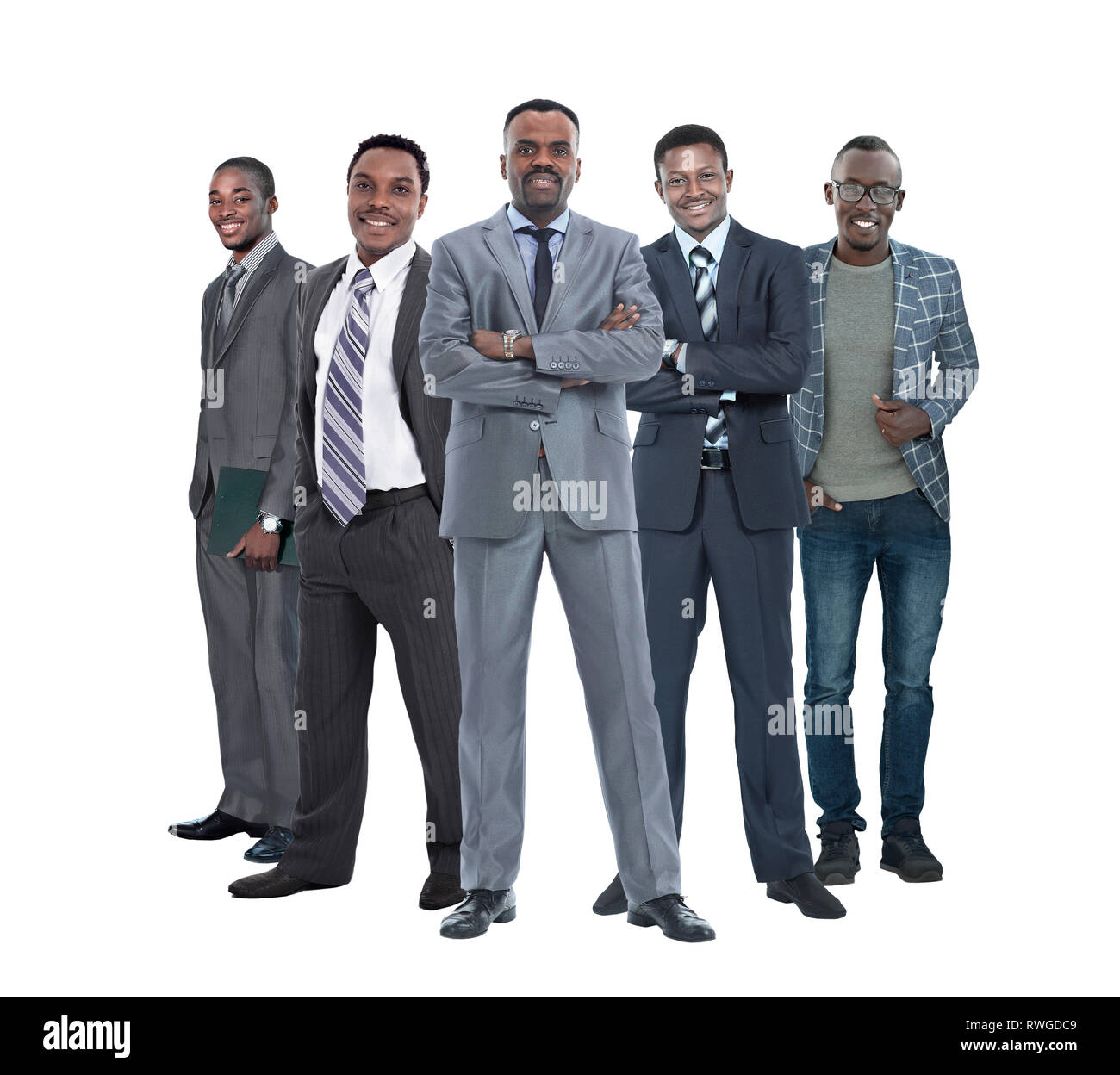 Happy team leader in Cut Out Stock Images & Pictures - Alamy