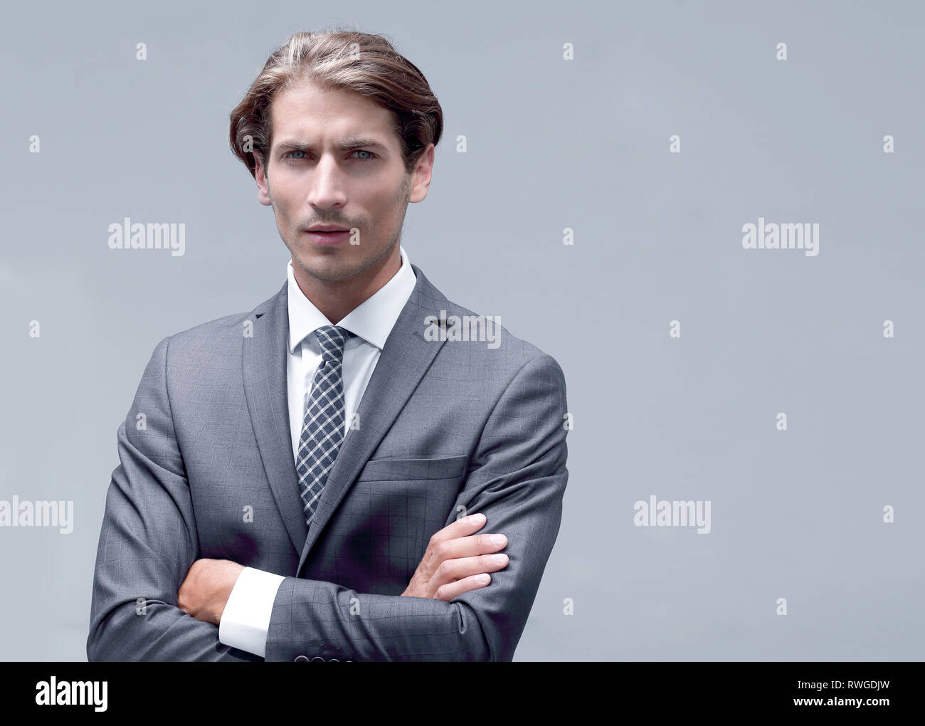 portrait of serious modern businessman Stock Photo - Alamy