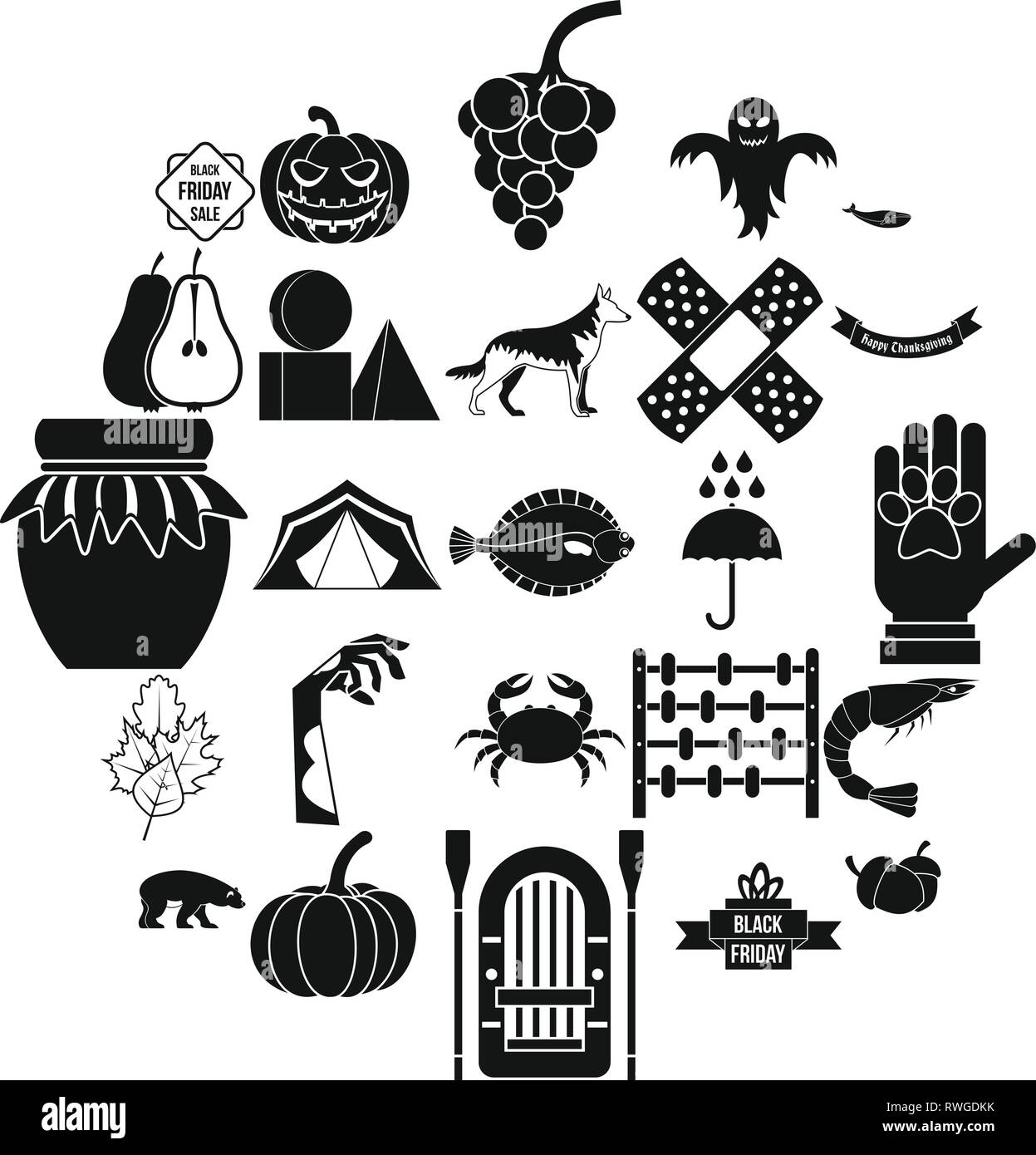 Leaf fall icons set, simple style Stock Vector Image & Art - Alamy