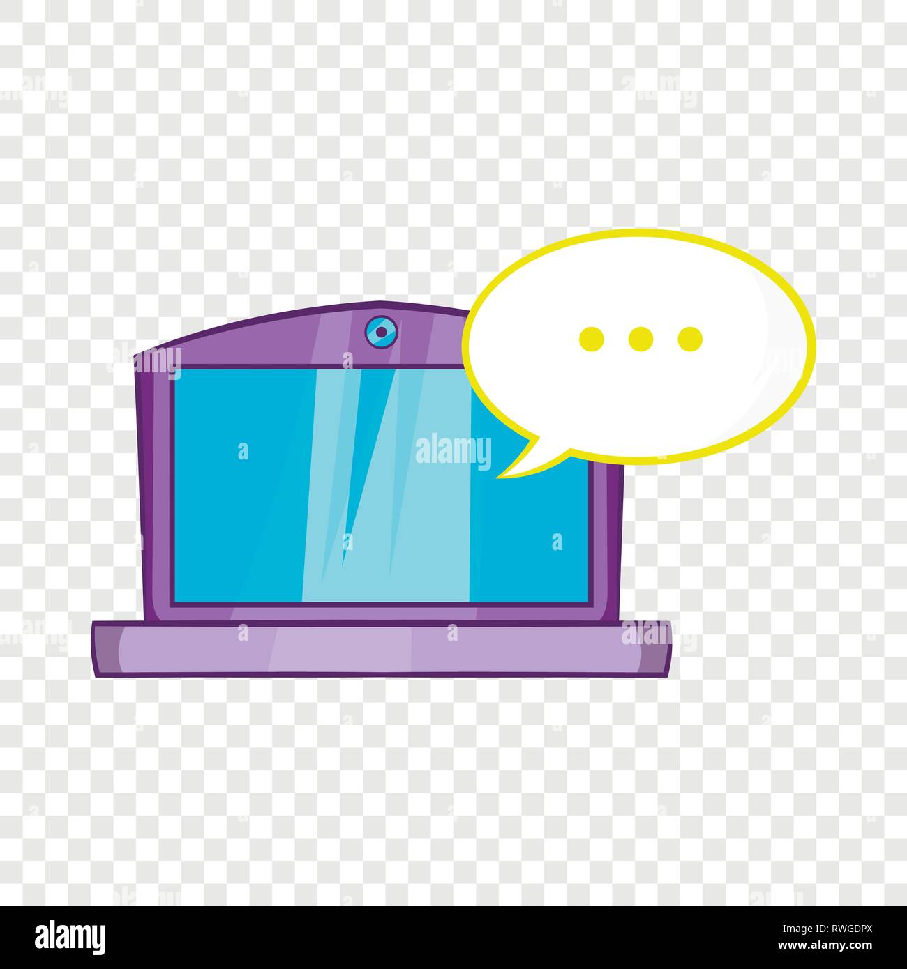 Online computer chat icon, cartoon style Stock Vector Image & Art - Alamy