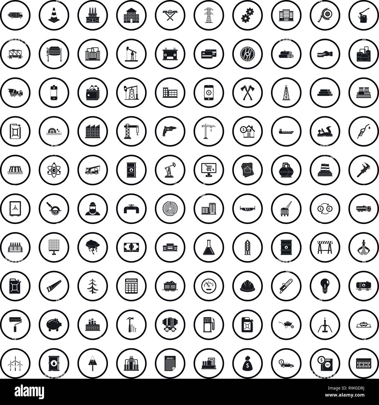 100 plant icons set, simple style Stock Vector Image & Art - Alamy