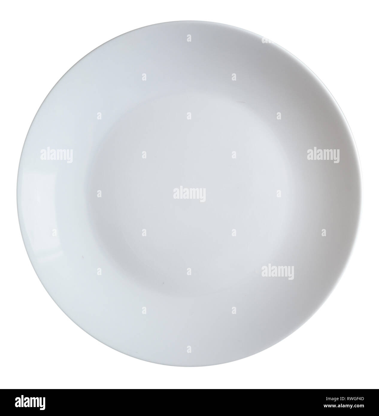White plate isolated on white background Stock Photo - Alamy