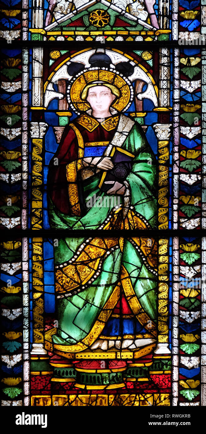 Stained glass window in the Cattedrale di Santa Maria del Fiore ...