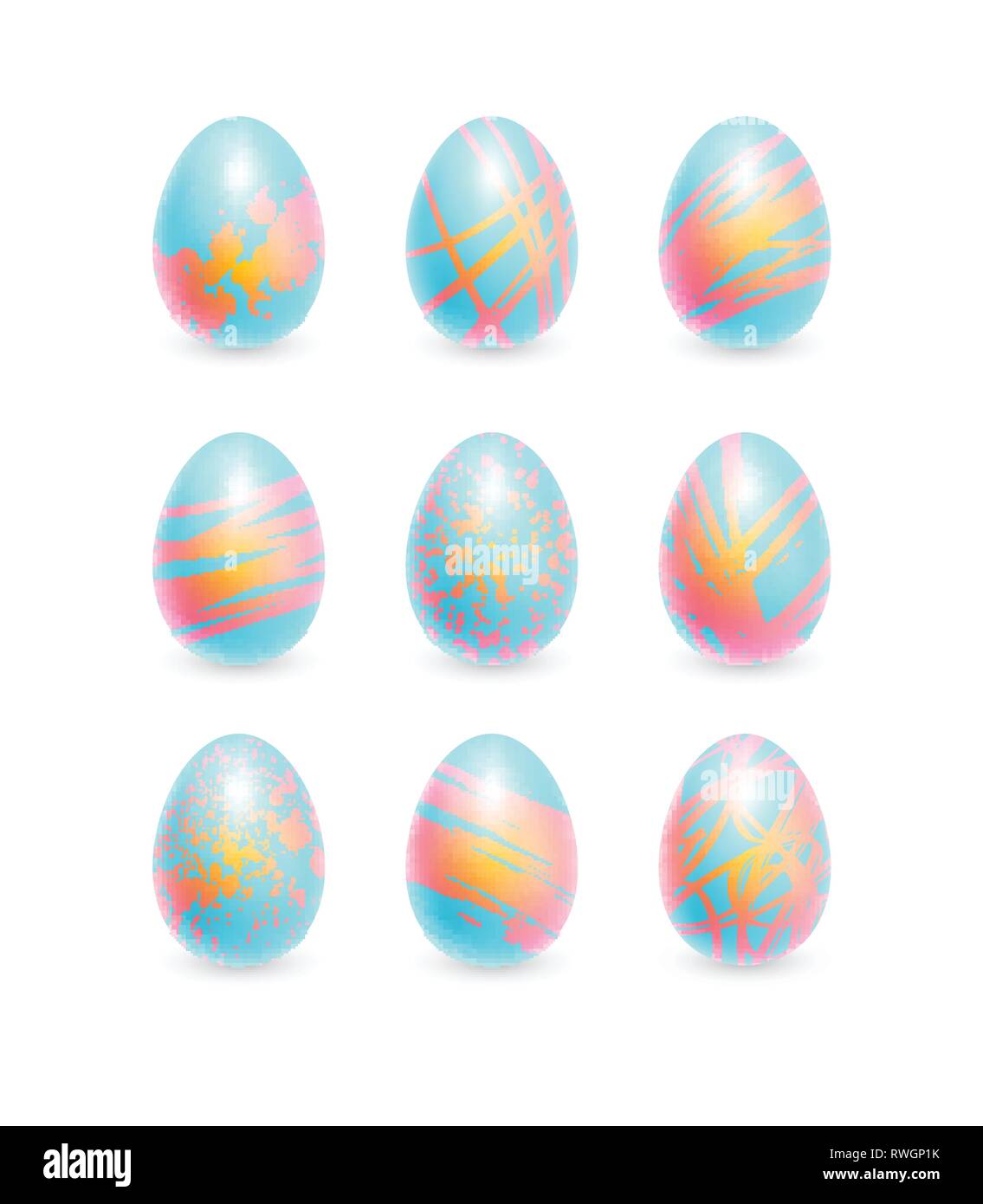 Set of color Easter eggs. Vector illustration Stock Vector Image & Art ...