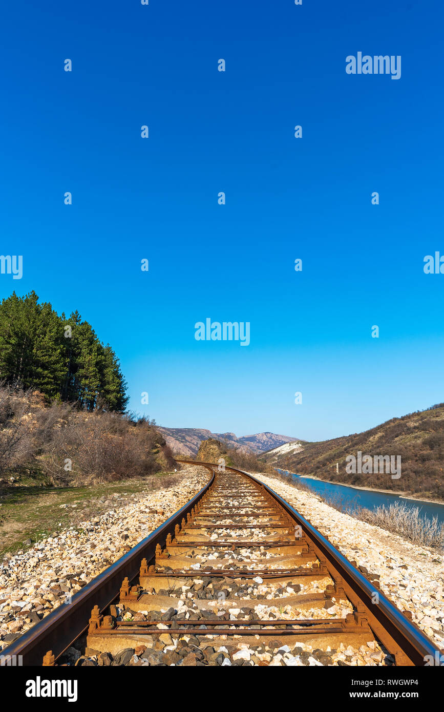 On the railway Stock Photo - Alamy