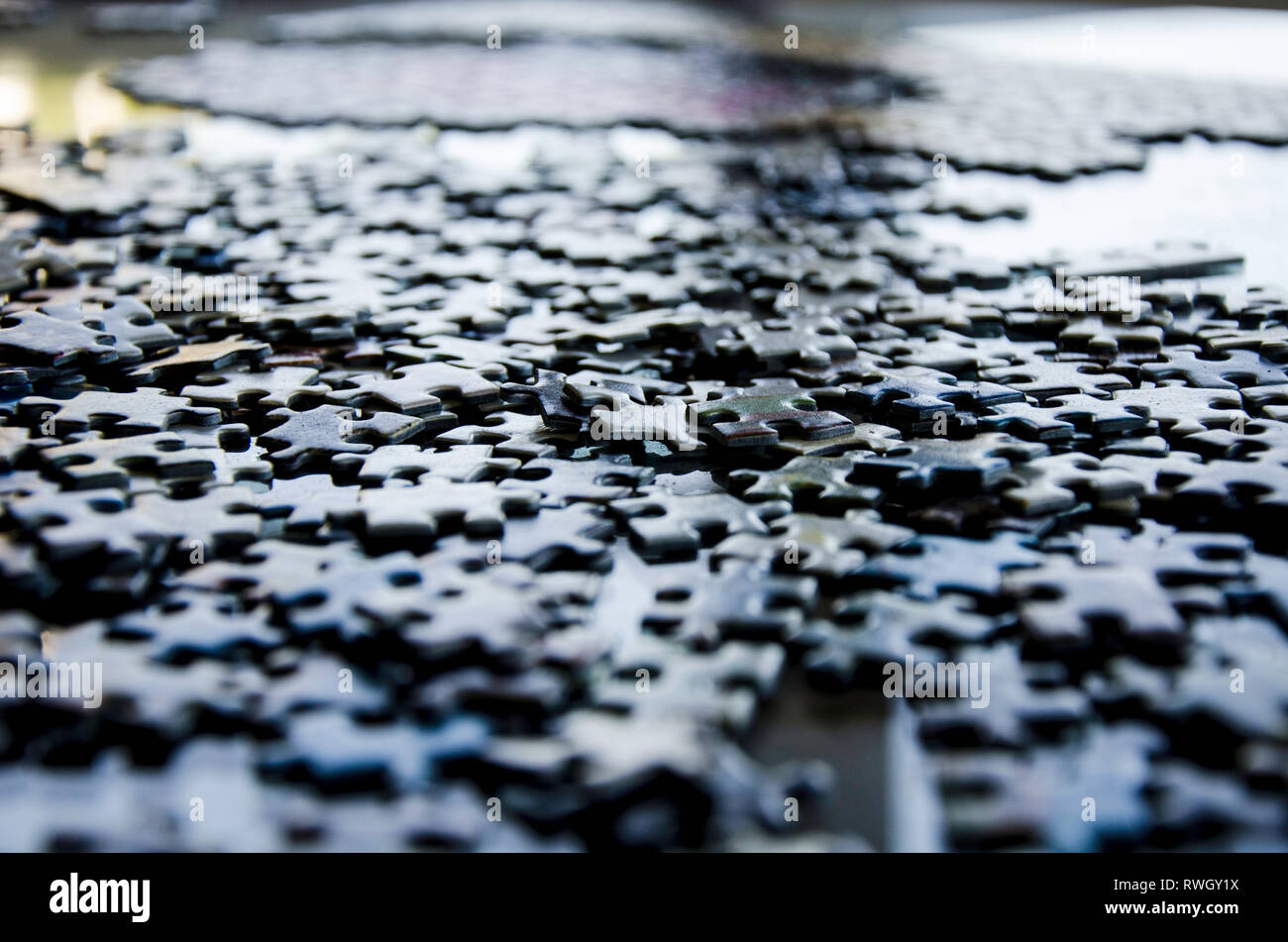 A Jig Saw puzzle, partly complete Stock Photo - Alamy