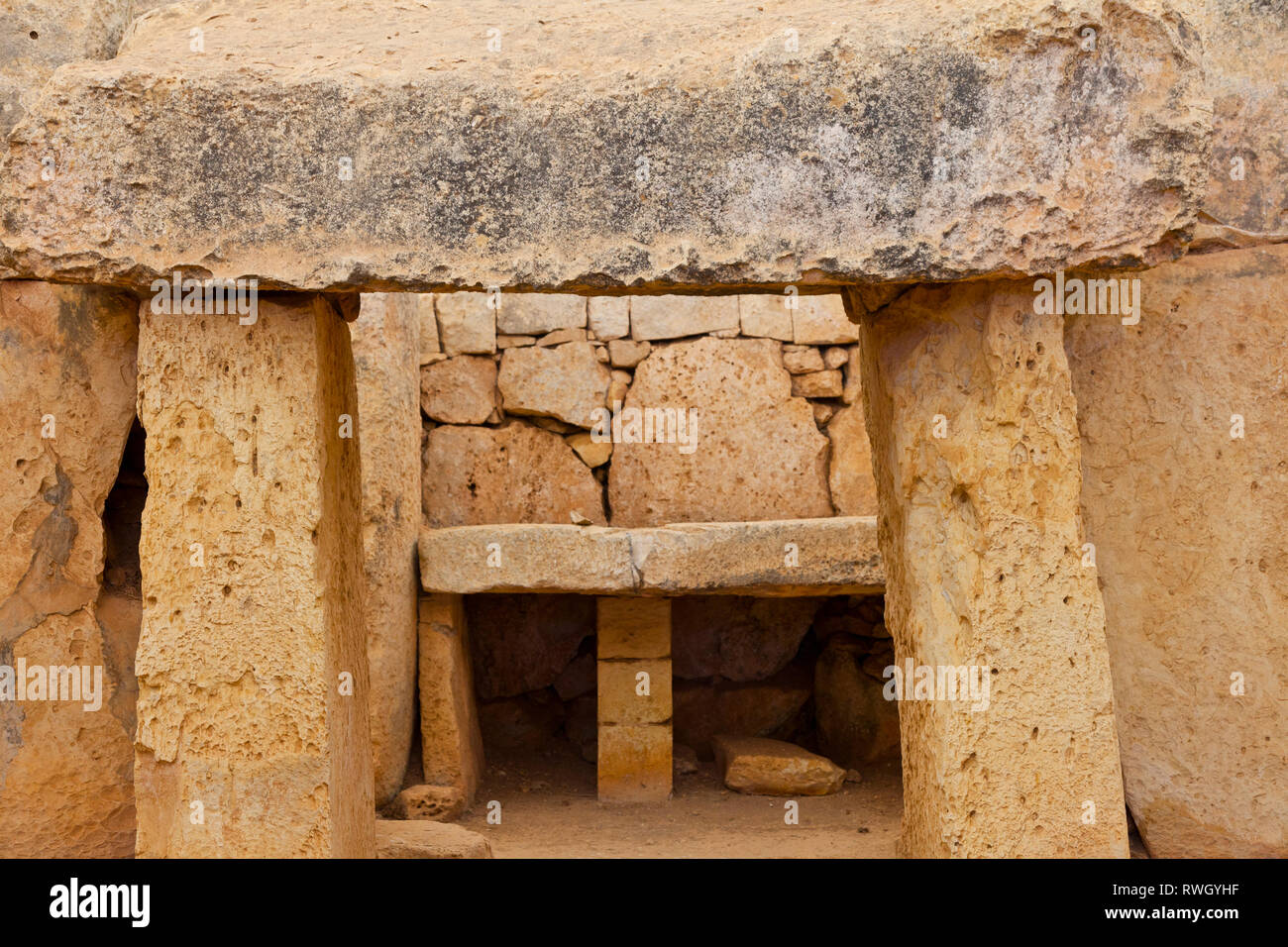 Mnajdra Megalithic Temple, Qrendi Village coastline, Malta Island ...