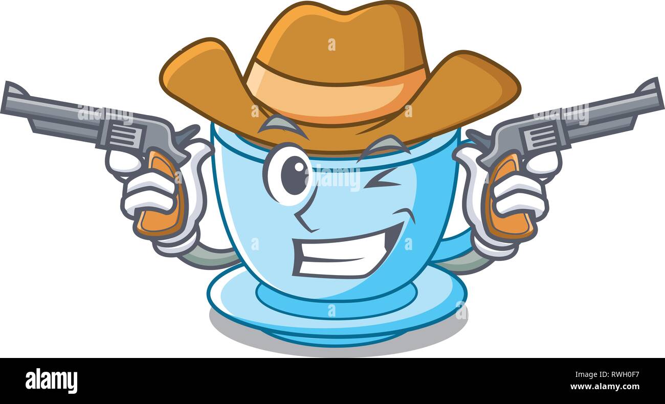Cowboy cup of delicious cartoon milk tea Stock Vector Image & Art - Alamy