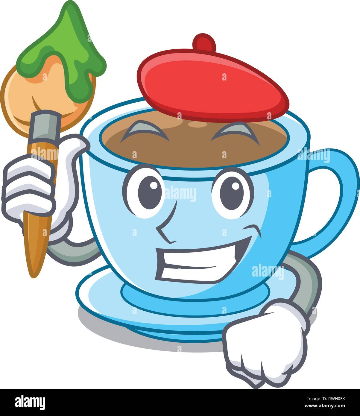 Artist cup of delicious cartoon milk tea Stock Vector Image & Art - Alamy