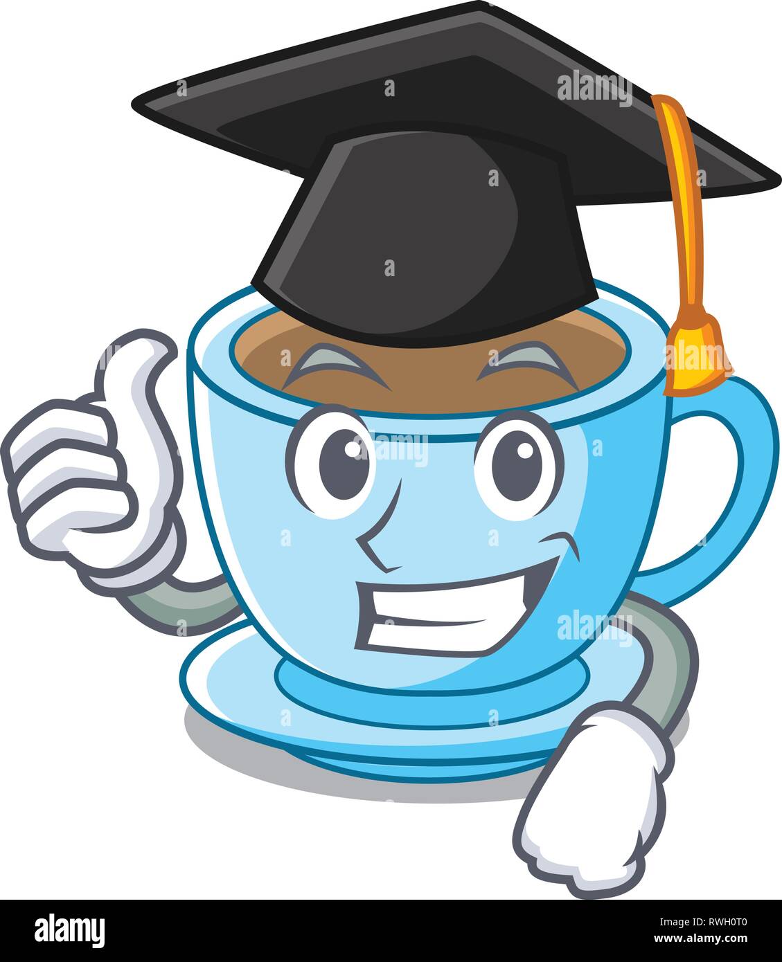 Graduation cup milk tea above cartoon table Stock Vector Image & Art ...