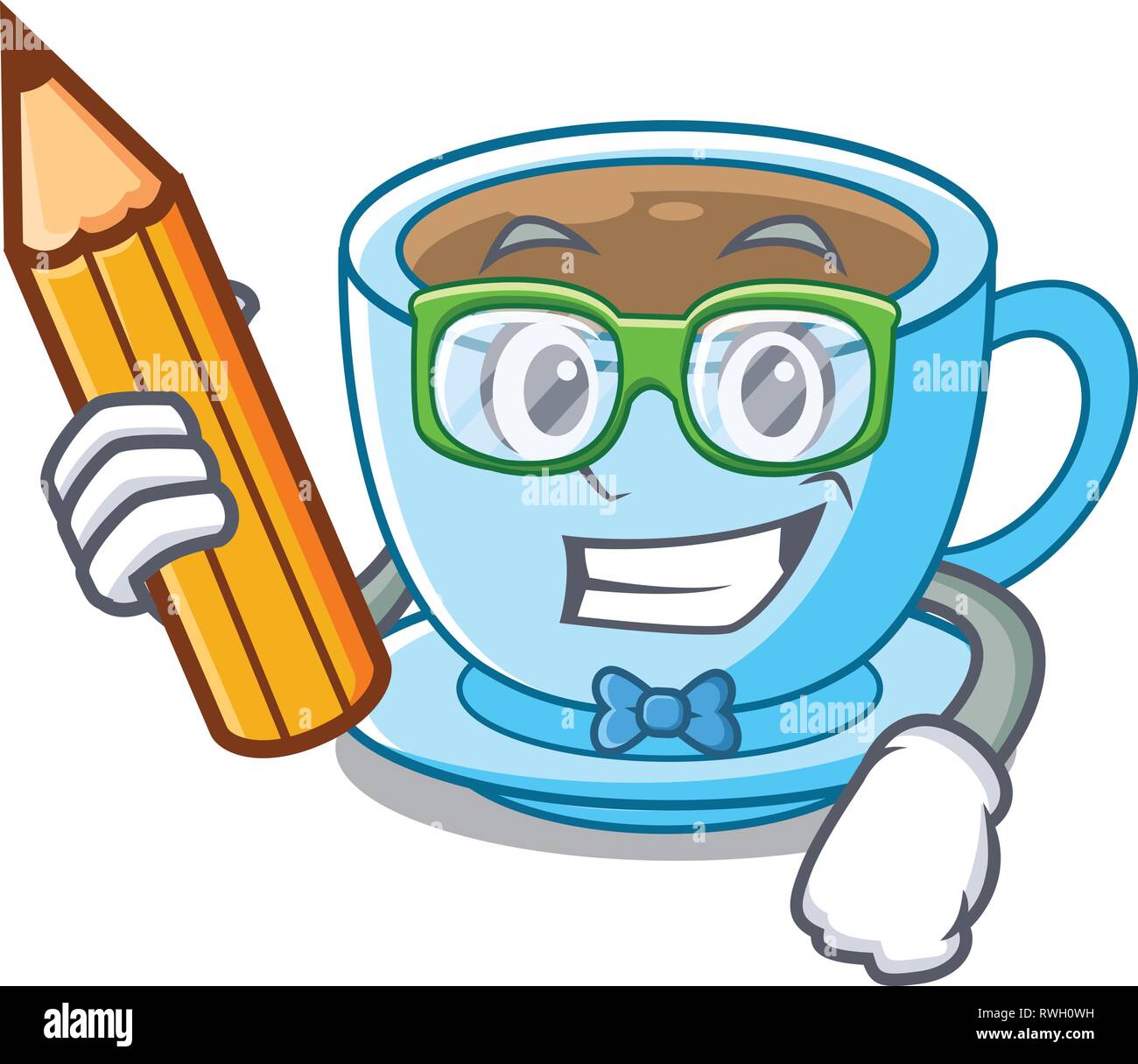 Student cup milk tea above cartoon table Stock Vector Image & Art - Alamy