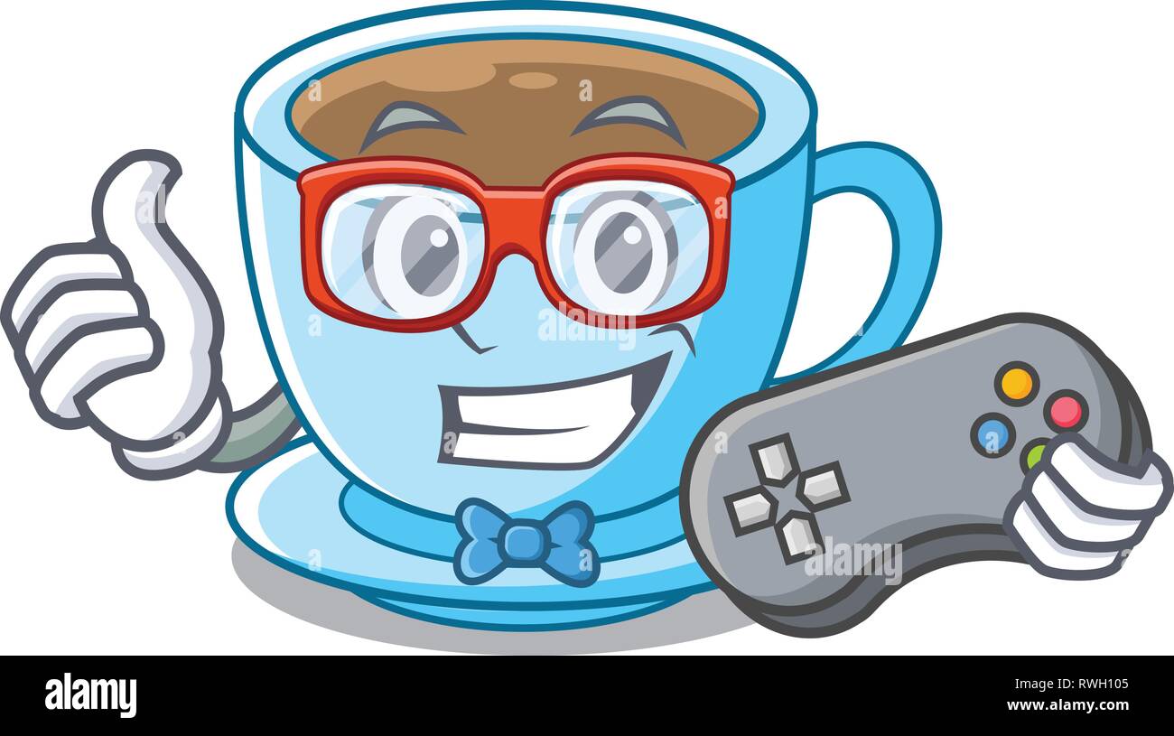 Gamer milk tea in character the shape Stock Vector Image & Art - Alamy