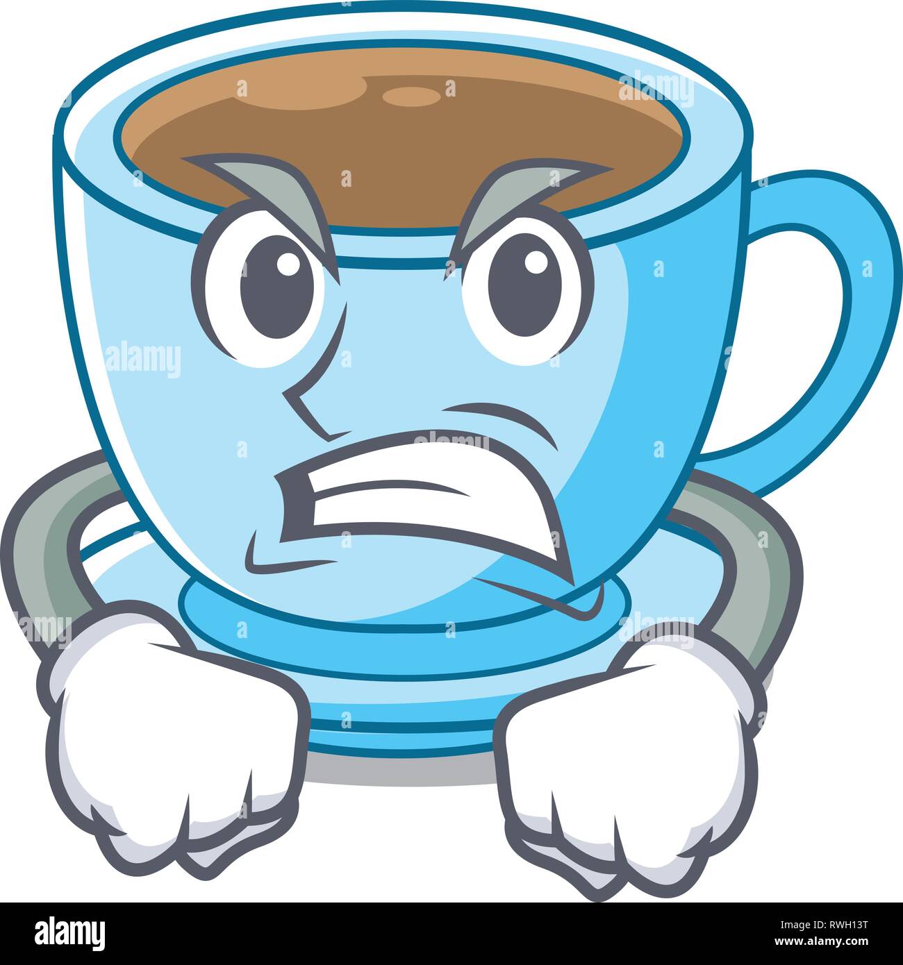 Angry milk tea in character the shape Stock Vector Image & Art - Alamy