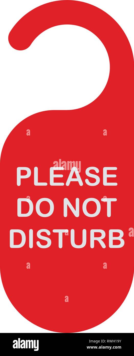 Dont Disturb Tag Icon Flat Color Design Vector Illustration Stock