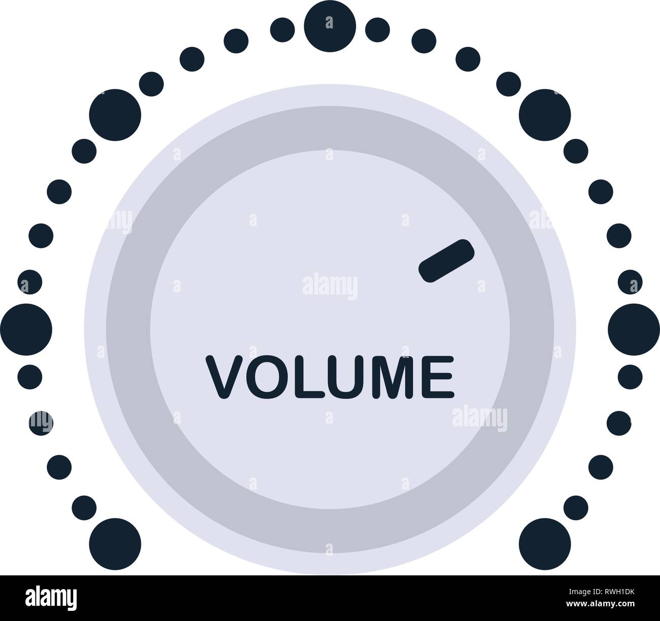 Volume control icon. Flat color design. Vector illustration Stock ...