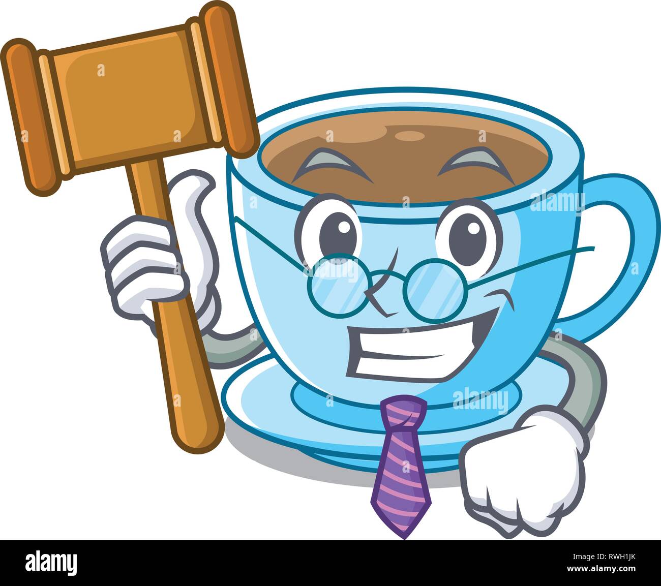 Judge milk tea isolated with the mascot Stock Vector Image & Art - Alamy