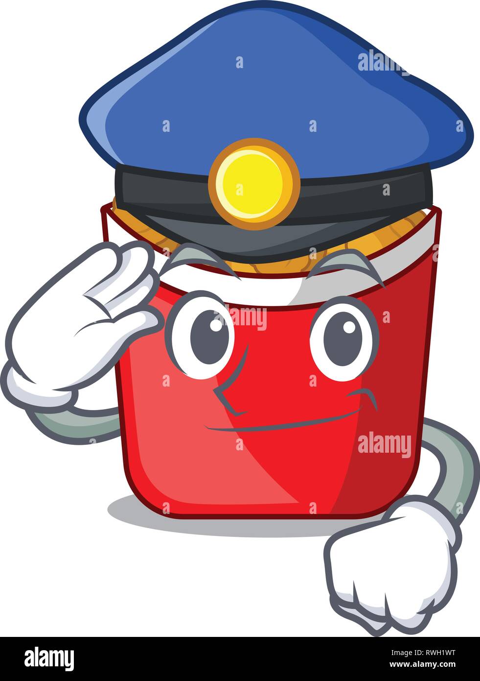 Police chicken nuggets isolated with the character Stock Vector Image ...