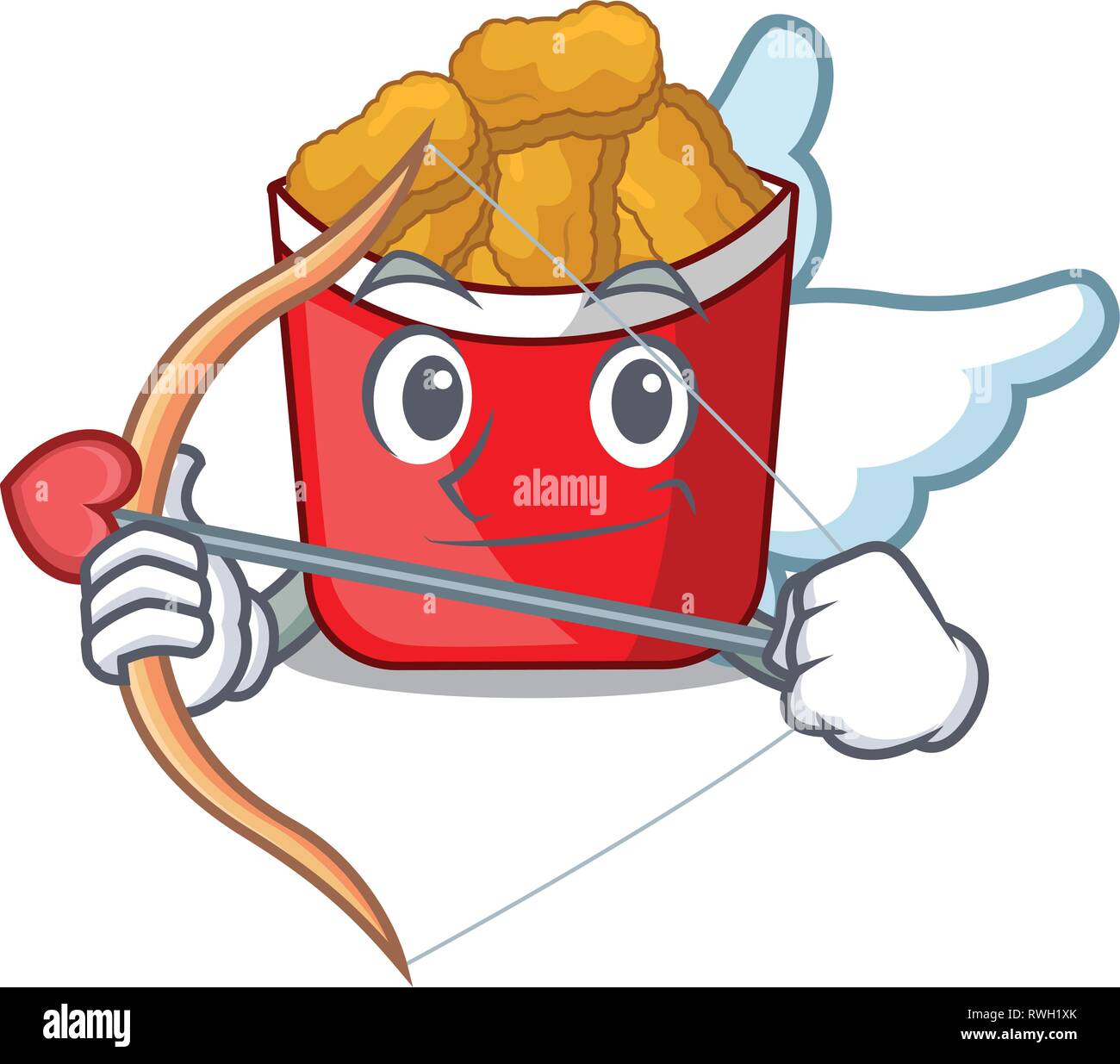 Cupid chicken nuggets isolated with the character Stock Vector Image ...