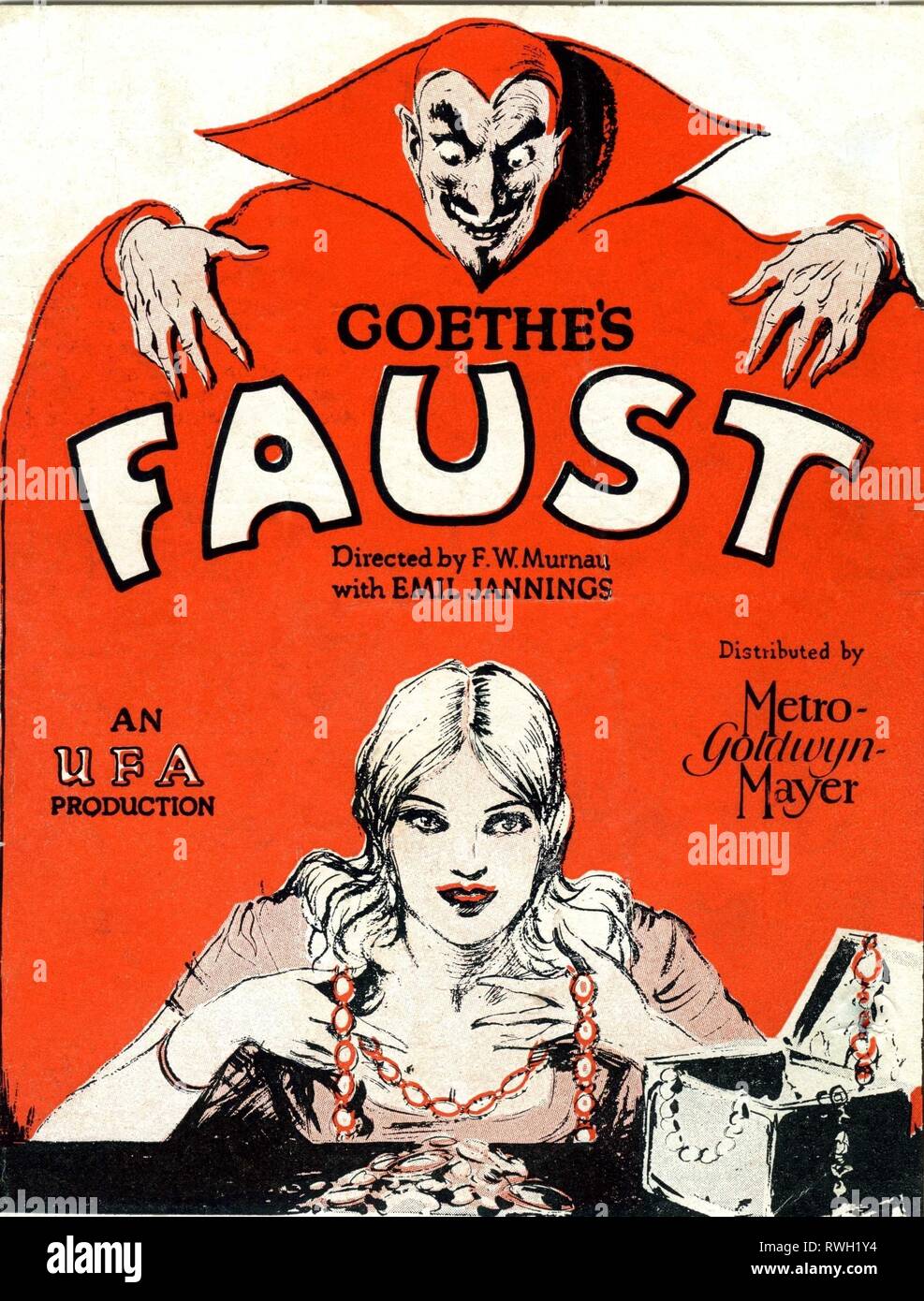 FAUST : Eine Deutsche Volkssage Emil Jannings Gosta Ekman Camilla Horn ...