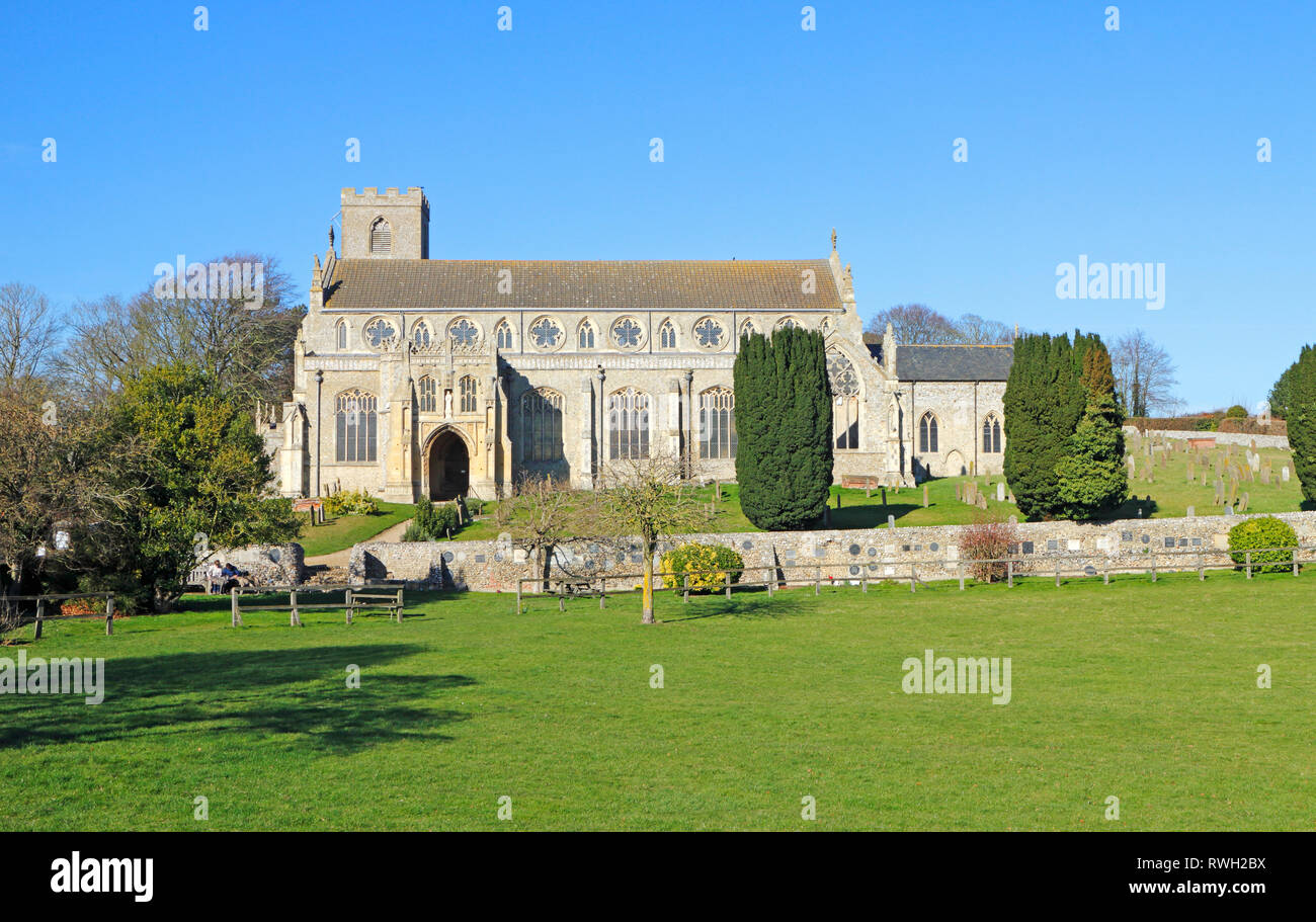A view of the parish Church of St Margaret in North Norfolk at Cley ...