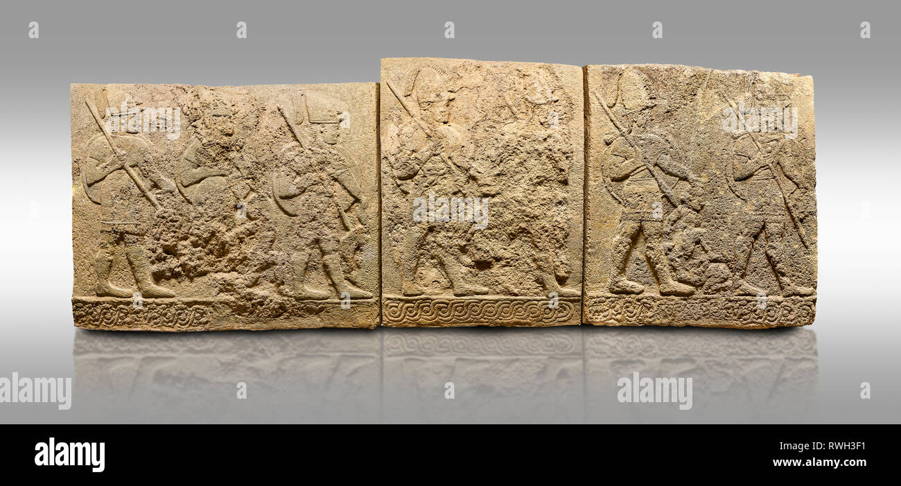 Picture & image of Hittite sculpted orthostats panels of Long Wall ...