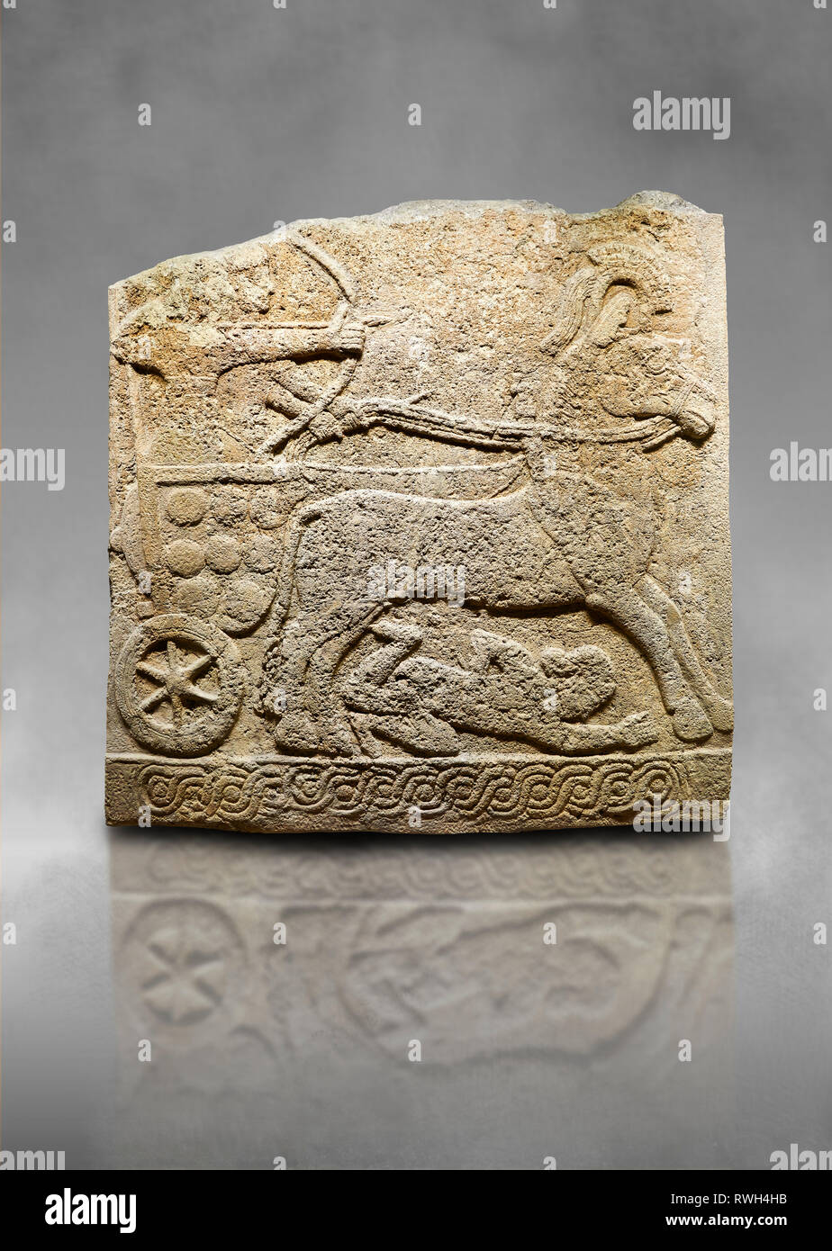 Hittite relief sculpted orthostat stone panel of Long Wall Limestone ...