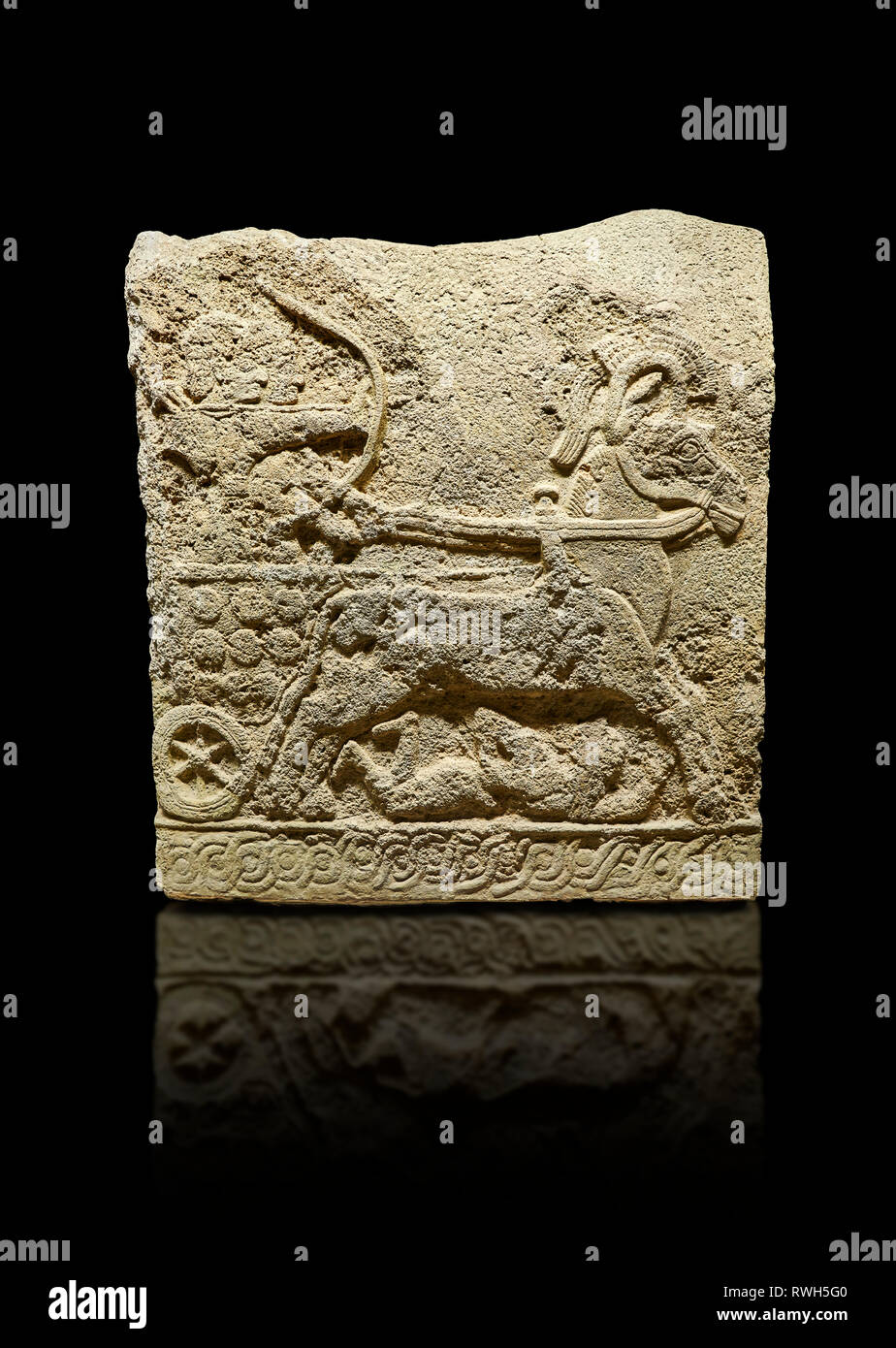 Hittite relief sculpted orthostat stone panel of Long Wall Basalt ...