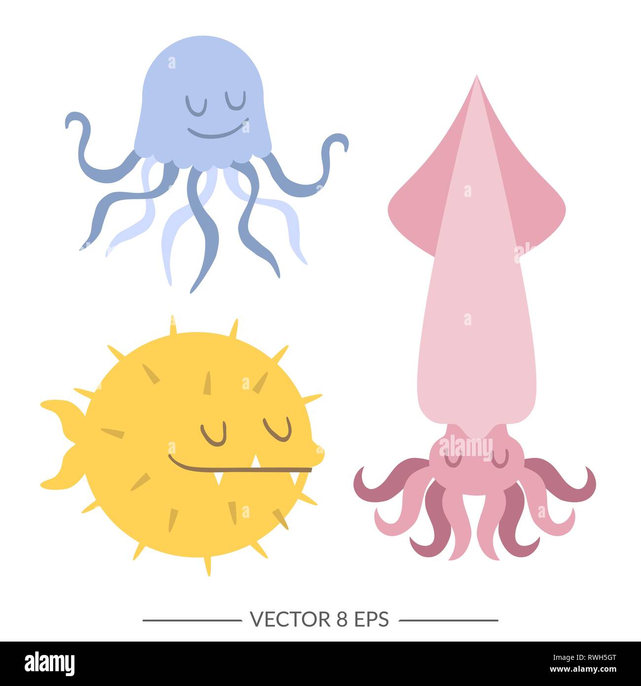 Seaside animals Stock Vector Images - Alamy