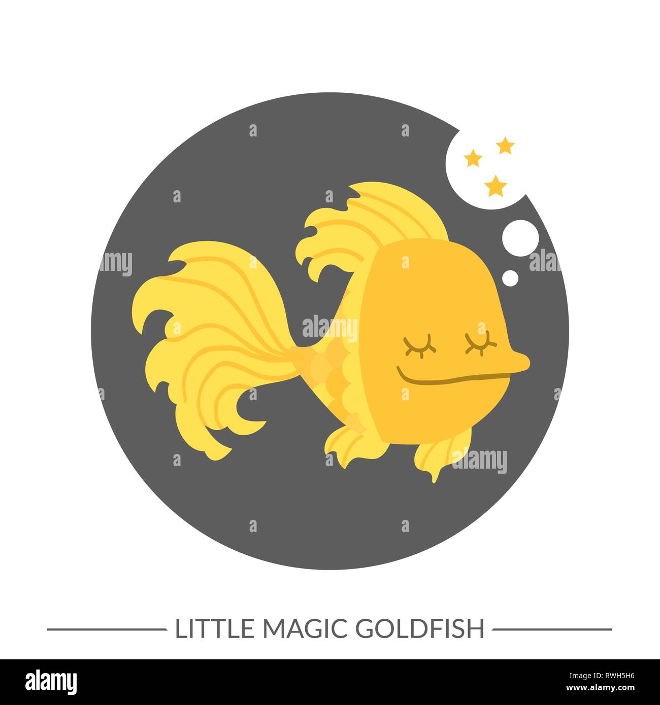 Cartoon happy goldfish bubble hi-res stock photography and images - Alamy