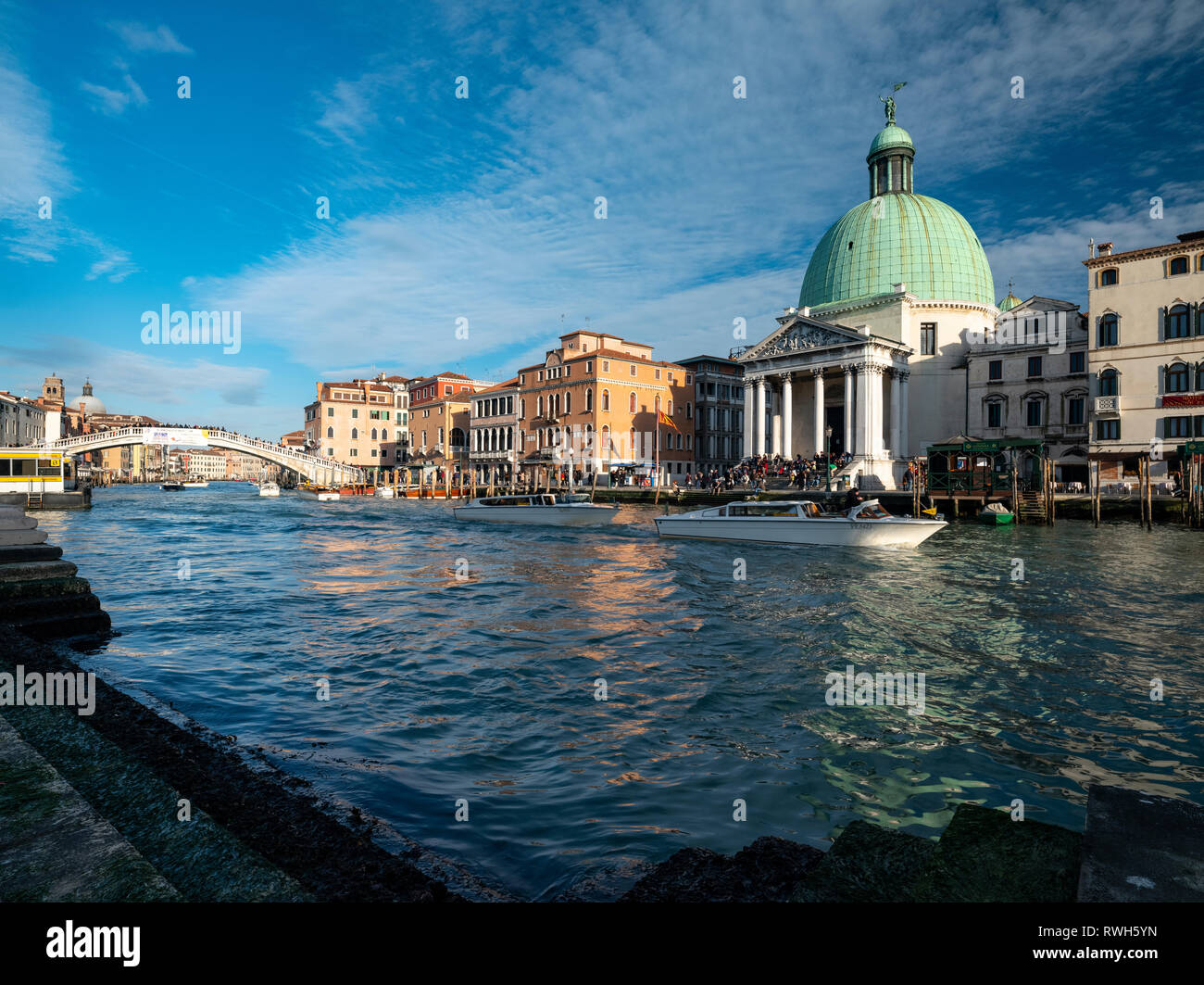 Venice Grand Canal Chiesa di San Simeon Piccolo Church Scalzi Bridge ...