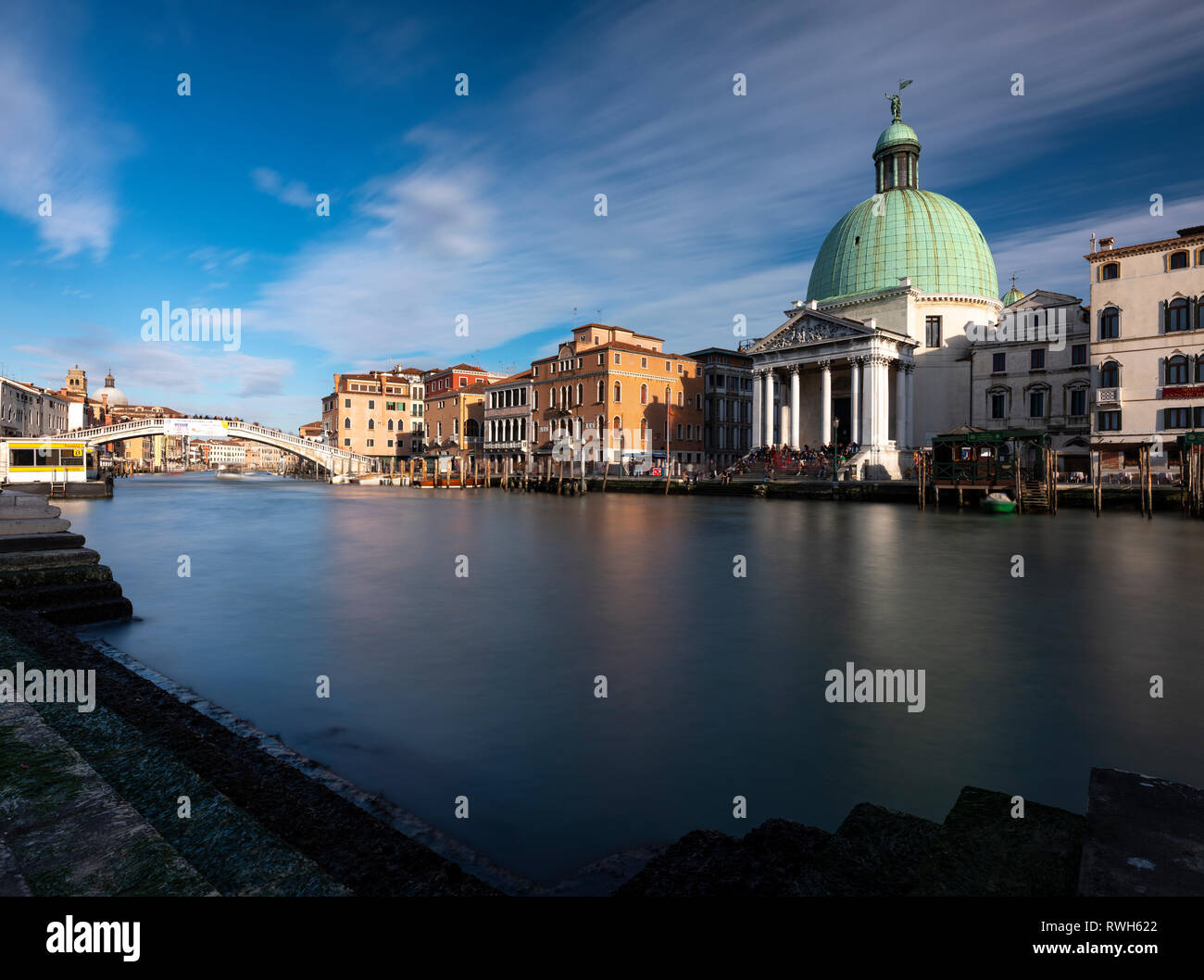 Venice Grand Canal Chiesa di San Simeon Piccolo Church Scalzi Bridge ...