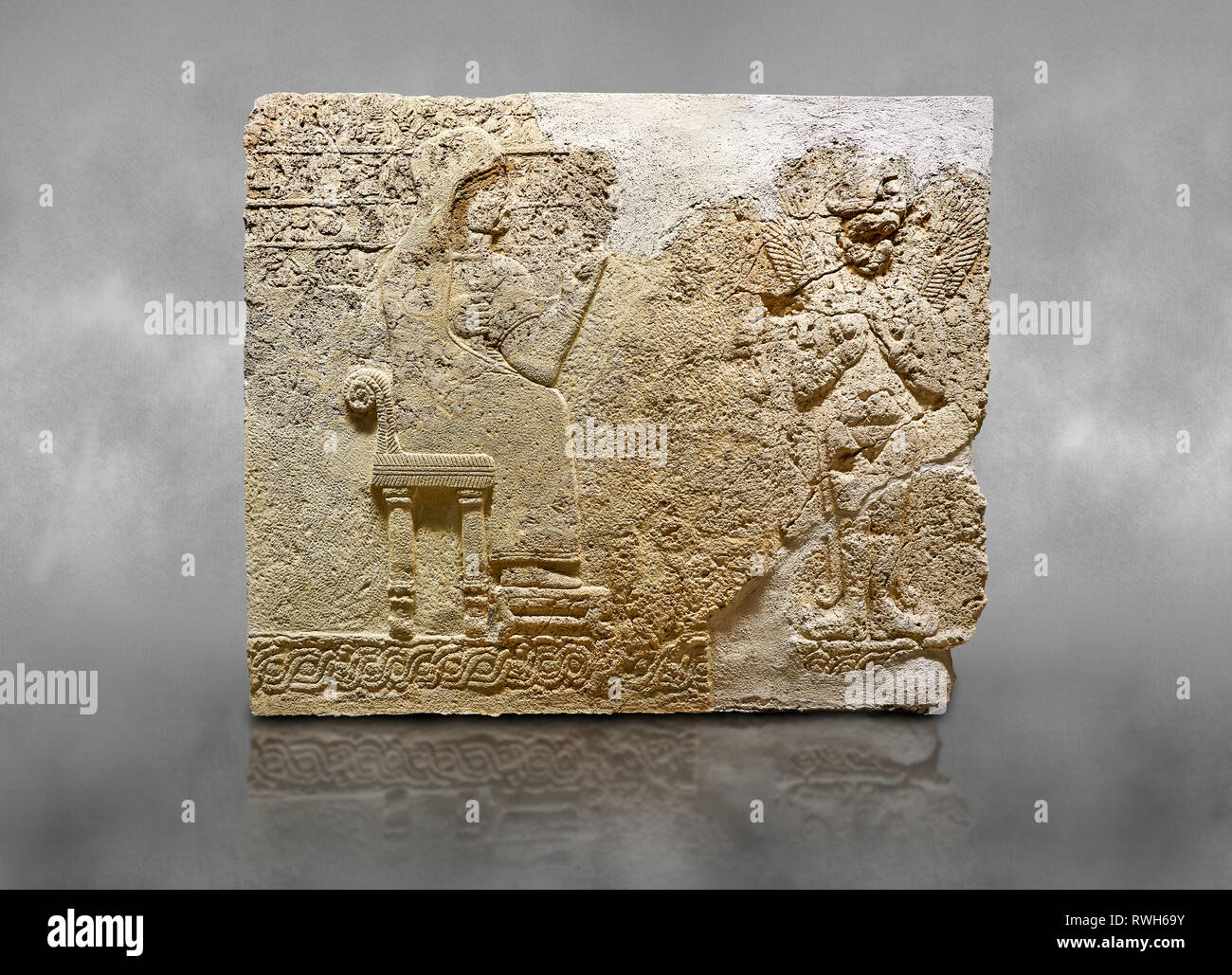 Hittite relief sculpted orthostat stone panel of Long Wall Limestone ...