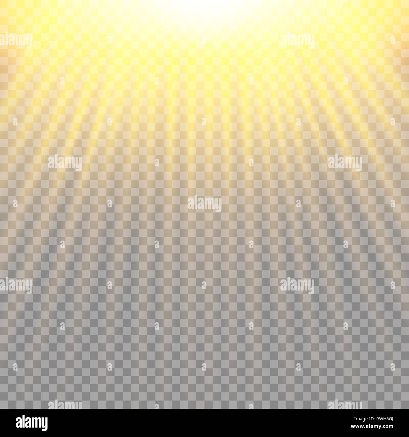 Light flare special effect with rays of light. Glow transparent vector light effect set ...