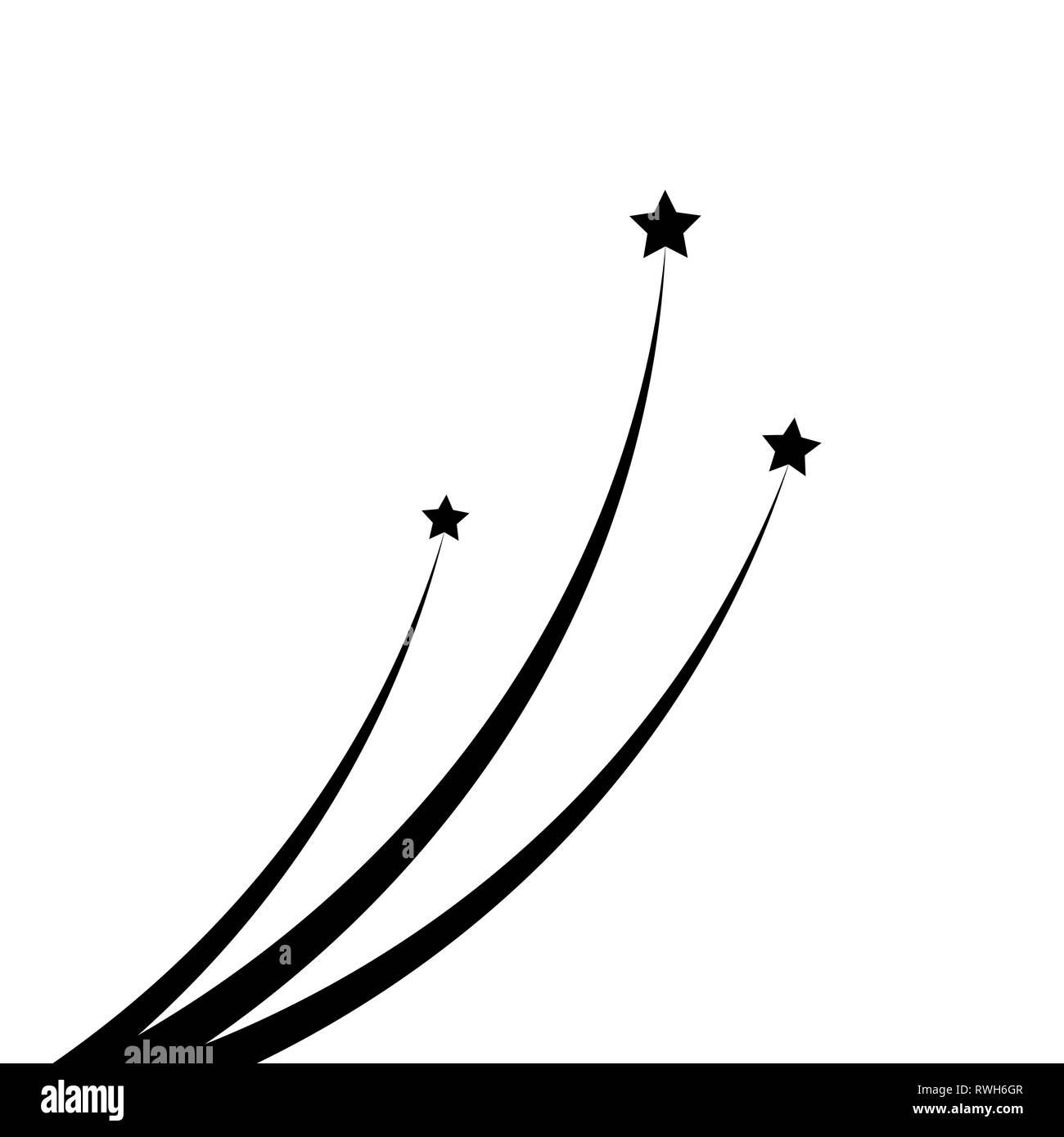 Abstract Star soars up. Black Star Soaring with Elegant Star Trail on ...