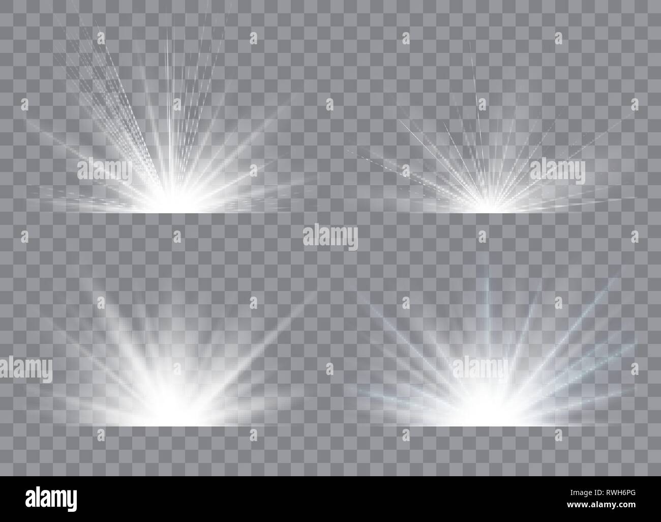 Sunset light on banner Stock Vector Images - Alamy