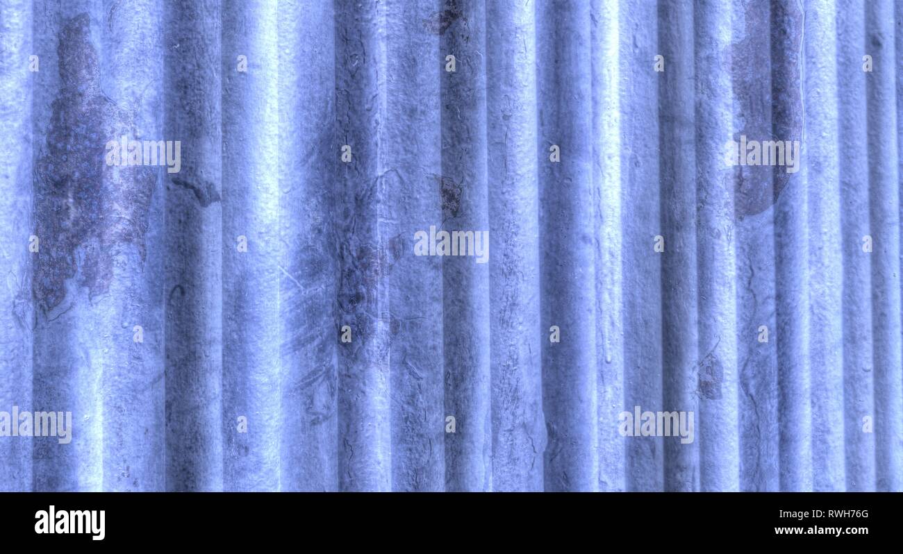 Blue metal texture, corrugated iron, background, abstract Stock Photo ...