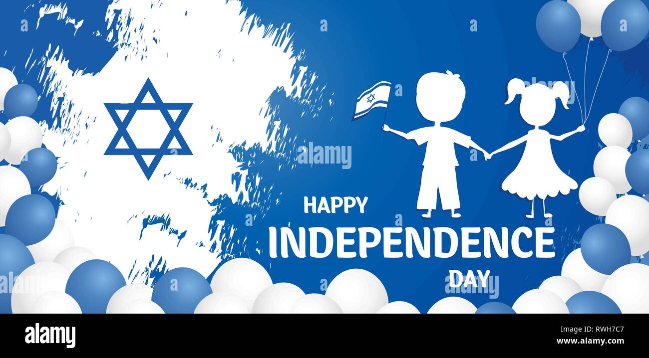 Happy independence day of Israel. Israel festive day on April 19 Stock ...