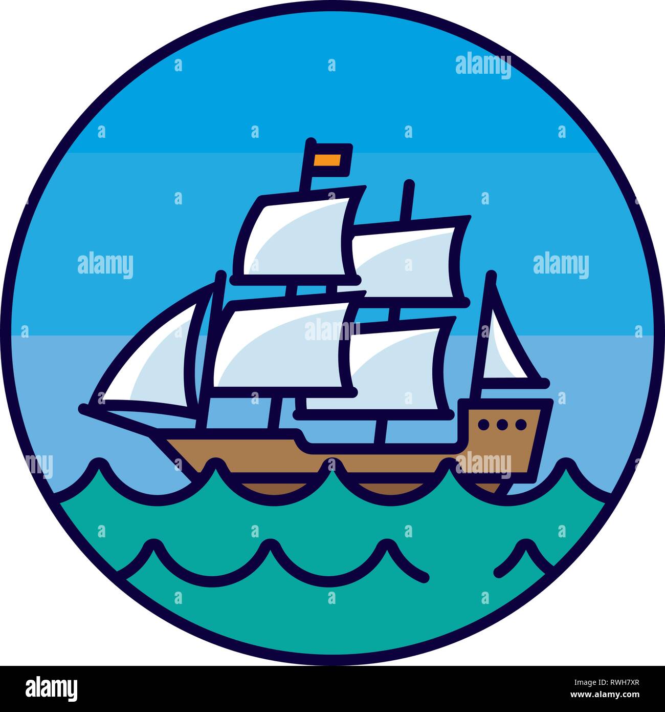 Sails filled Stock Vector Images - Alamy