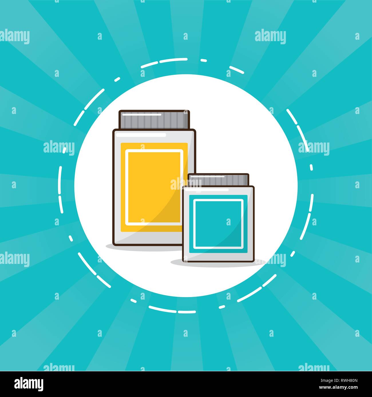 Glass science containers Stock Vector Images - Alamy