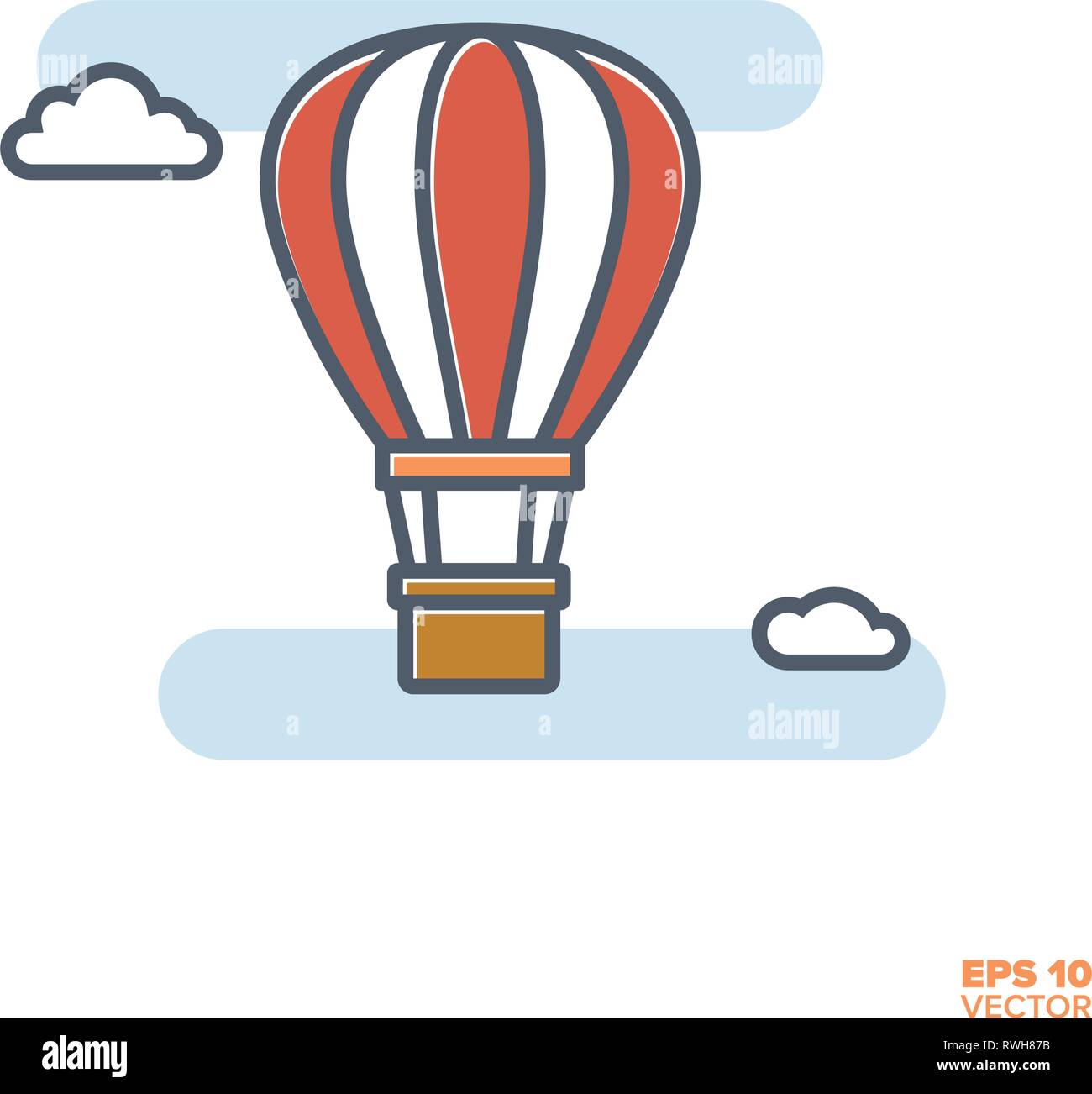 Balloon filled hot air Stock Vector Images - Alamy