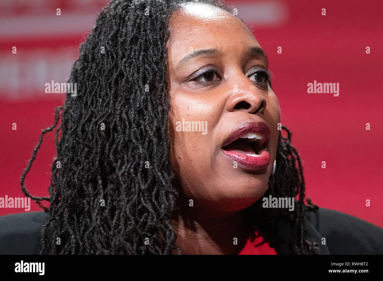 Dawn Butler addressing the Labour Party Women's Conference in Telford ...