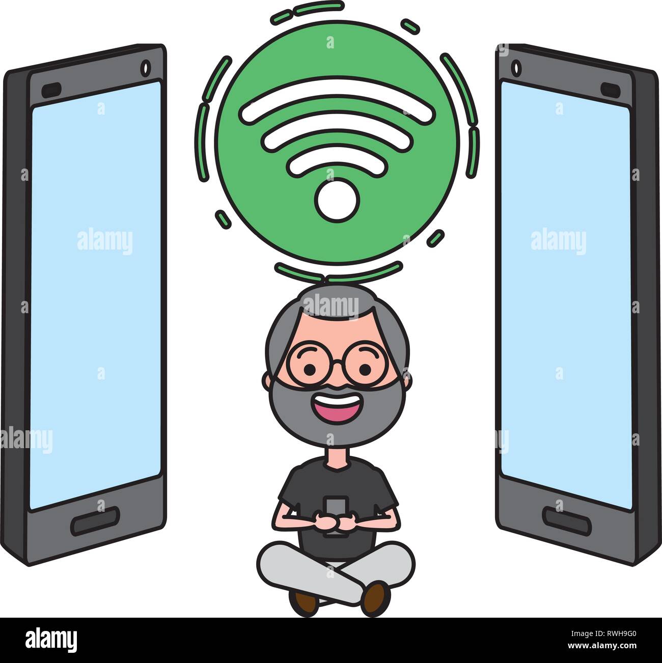 Senior tech Stock Vector Images - Alamy