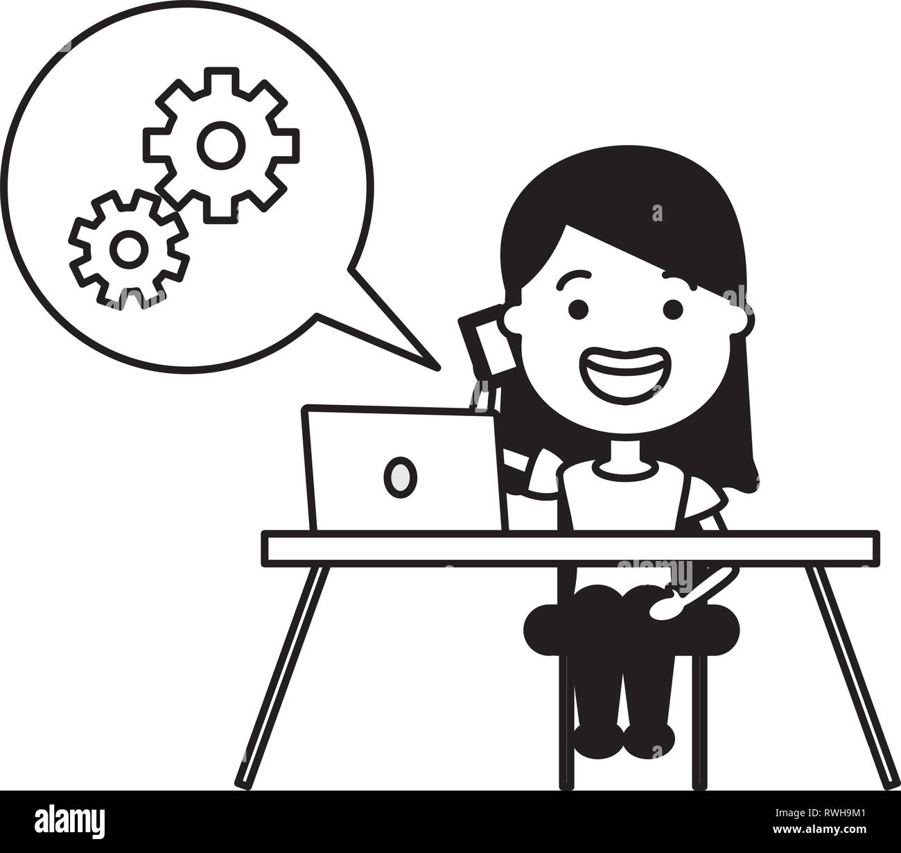 people tech device Stock Vector Image & Art - Alamy